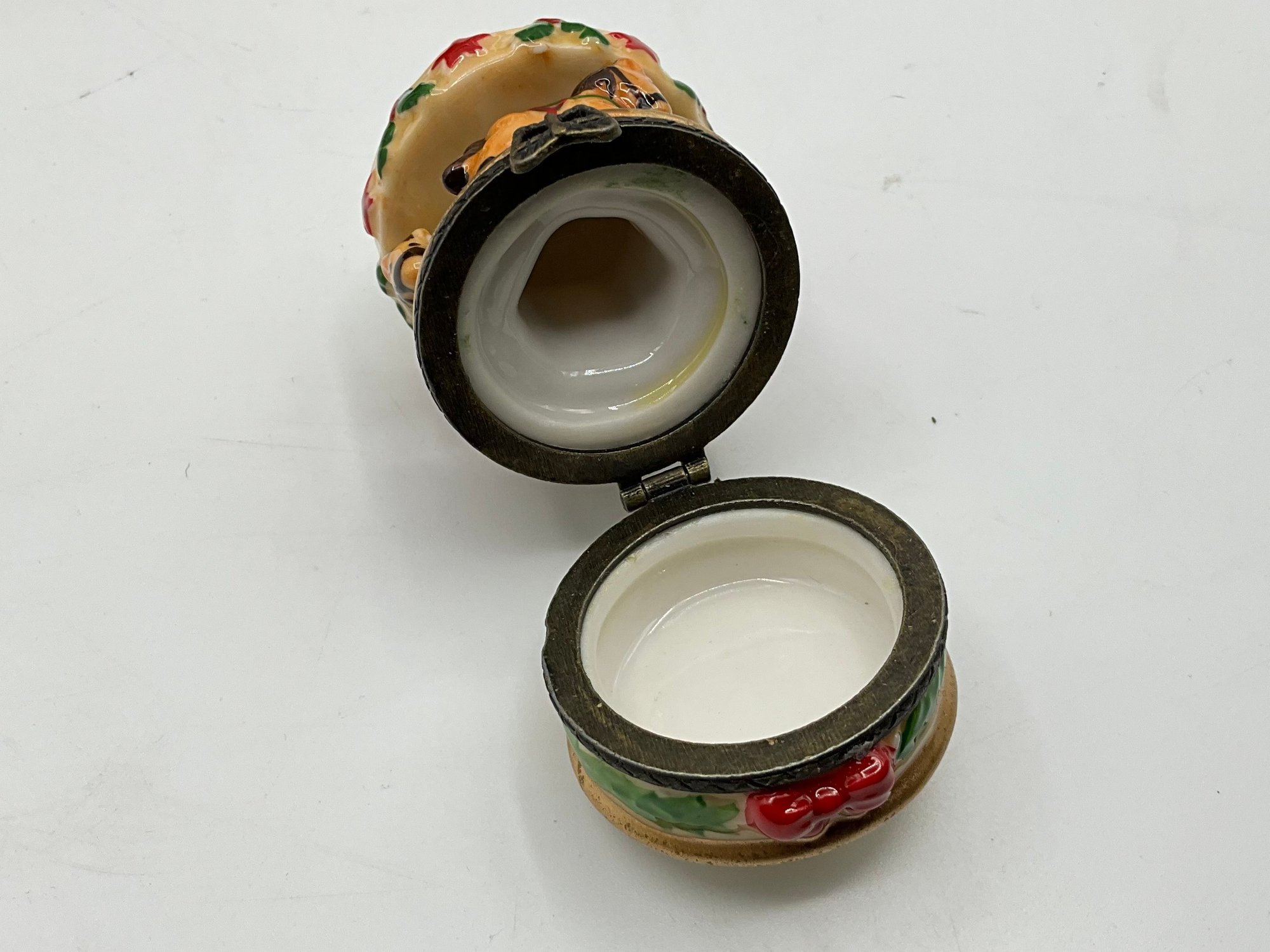 Grouping Of Vintage Porcelain Christmas Themed Hinged Trinket Boxes ...