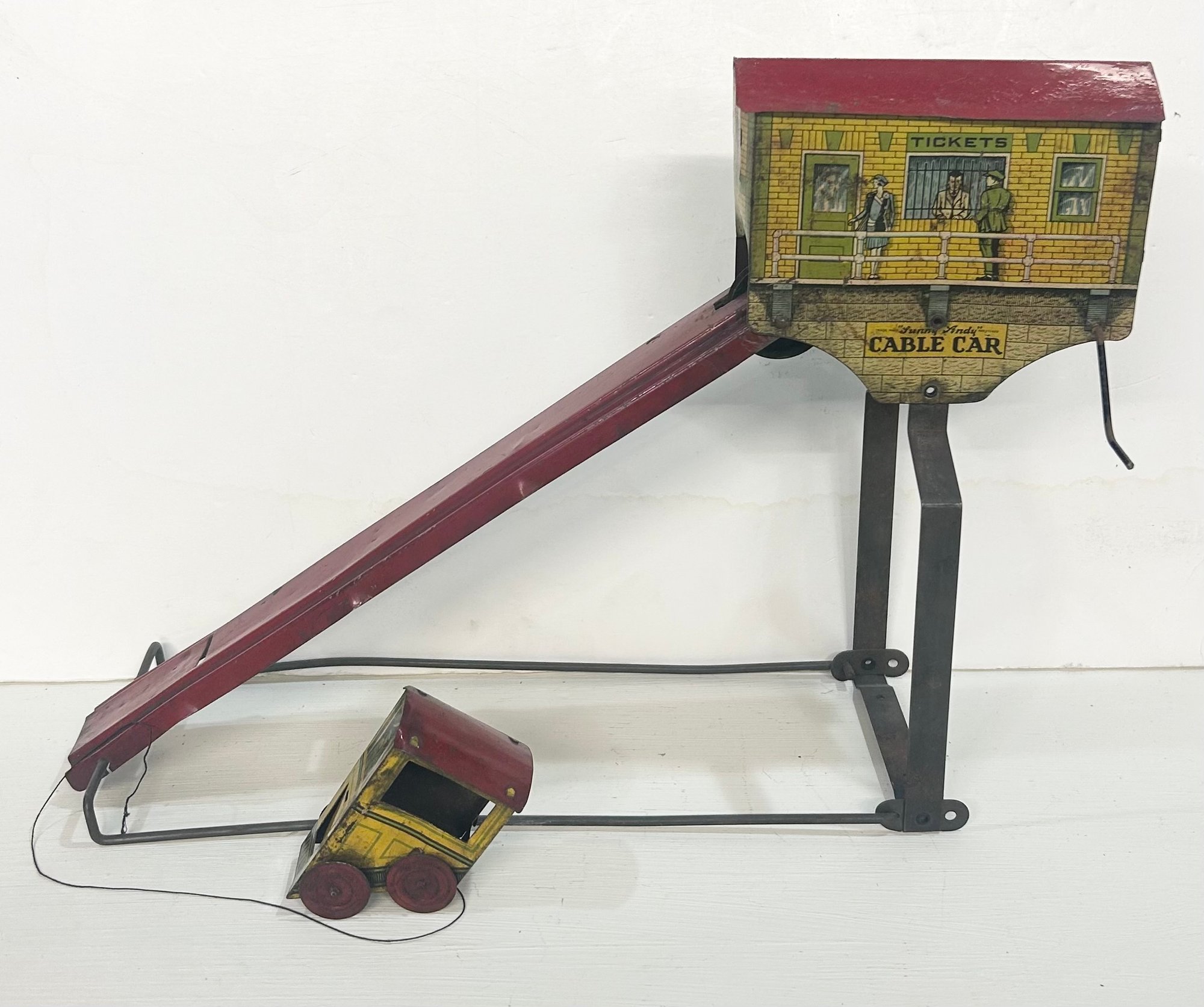Vintage Sunny Andy Cable Car Tin Toy #3653 | Auctionninja.com