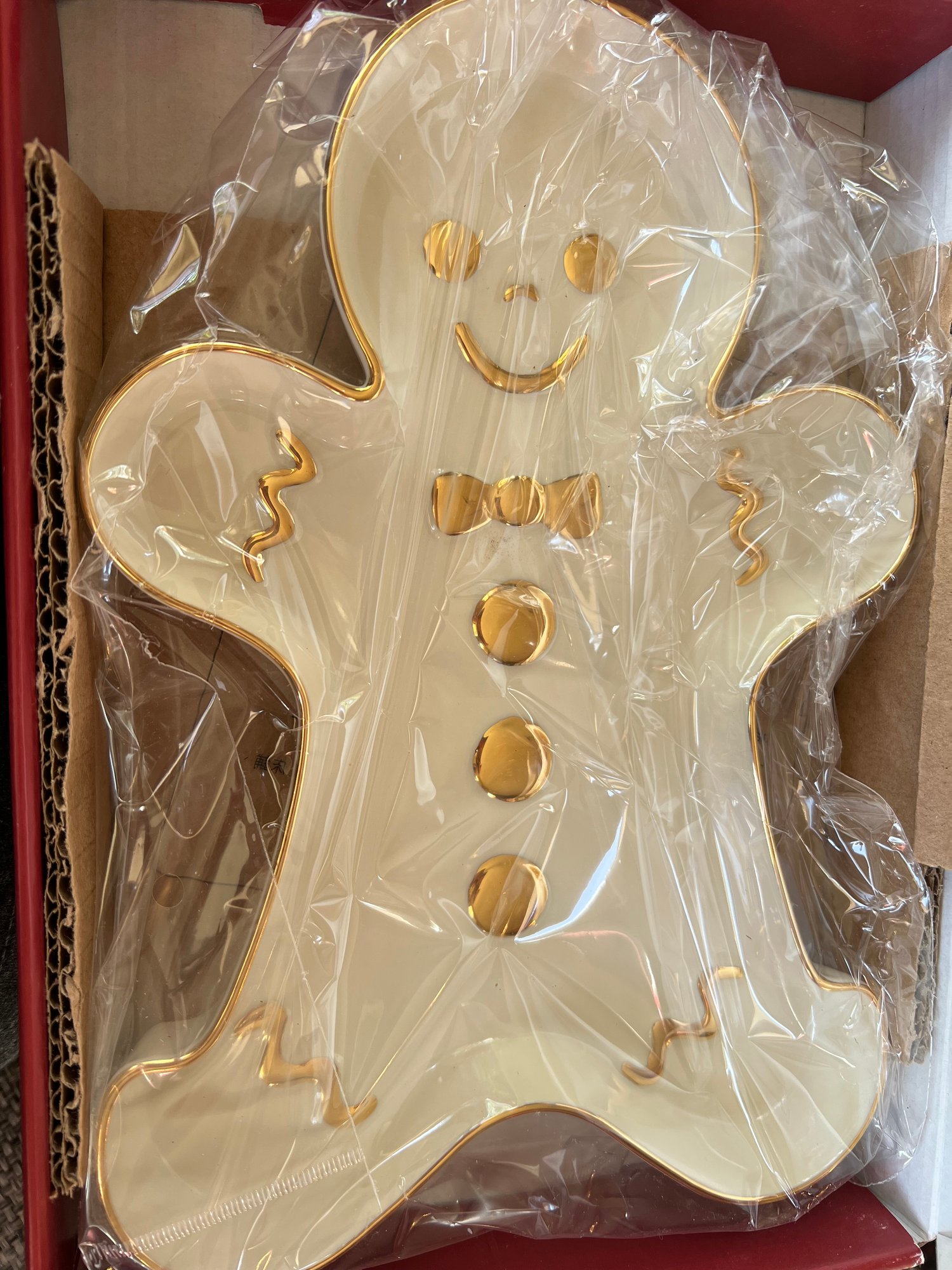 New In Box Lenox Gingerbread Man Candy Dish #29021 | Auctionninja.com