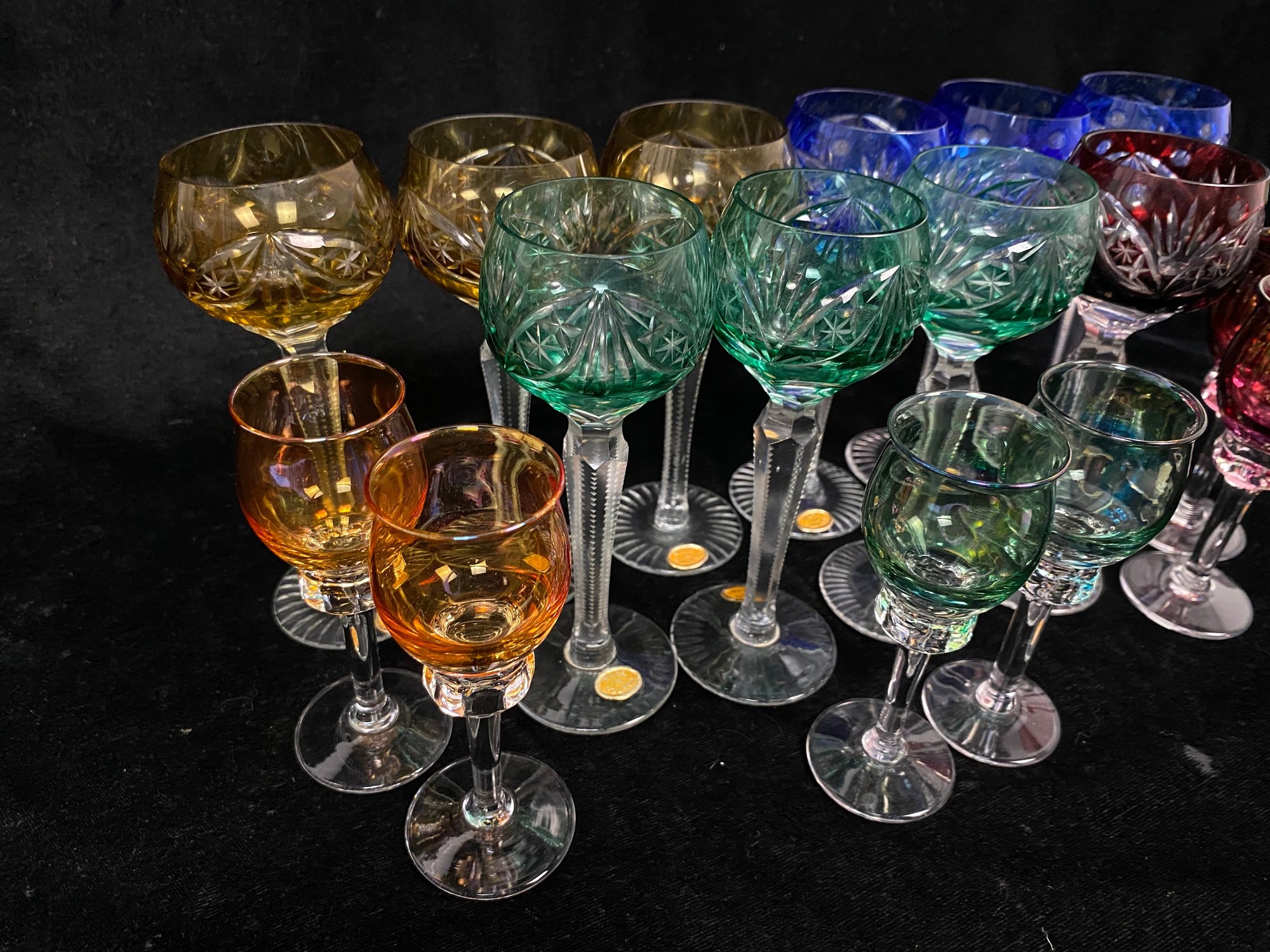 Vintage Nachtmann Colorful Crystal Glass Cup Collection #2131137 ...