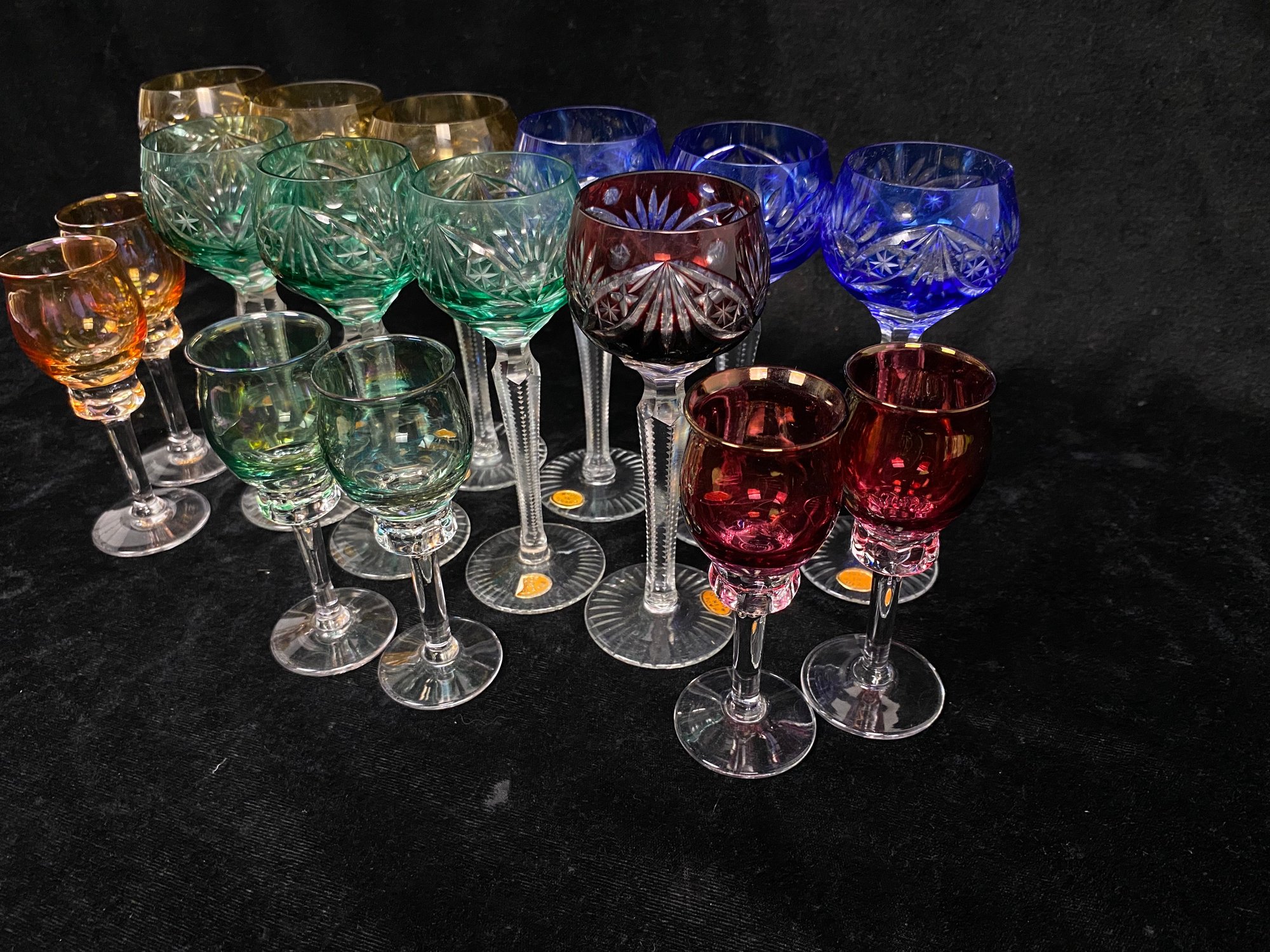 Vintage Nachtmann Colorful Crystal Glass Cup Collection #2131137 ...