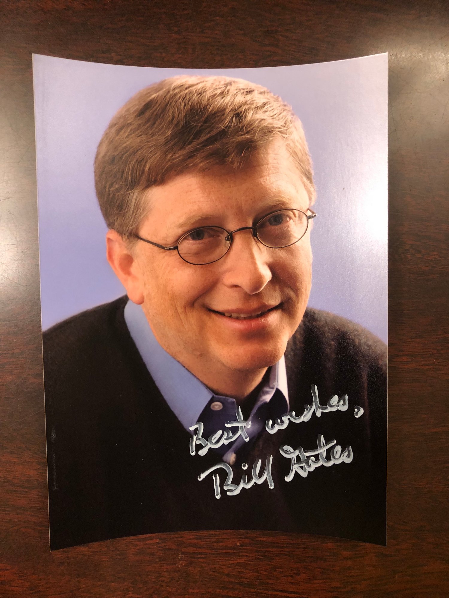Bill Gates Auto/Signed 5x7 Photo Microsoft Genius #28460 | Auctionninja.com