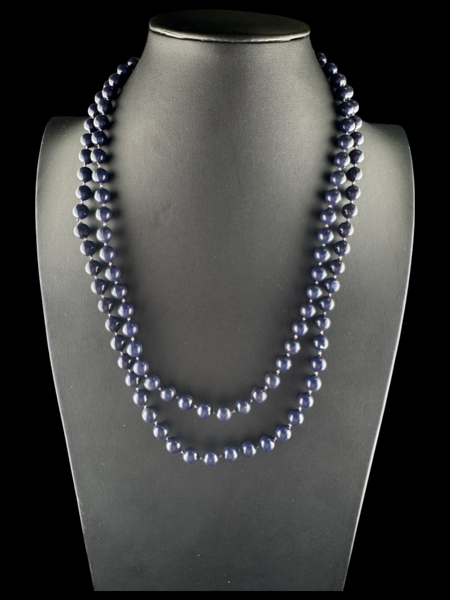 23" Blue Faux Pearl Necklace #2039496 | Auctionninja.com