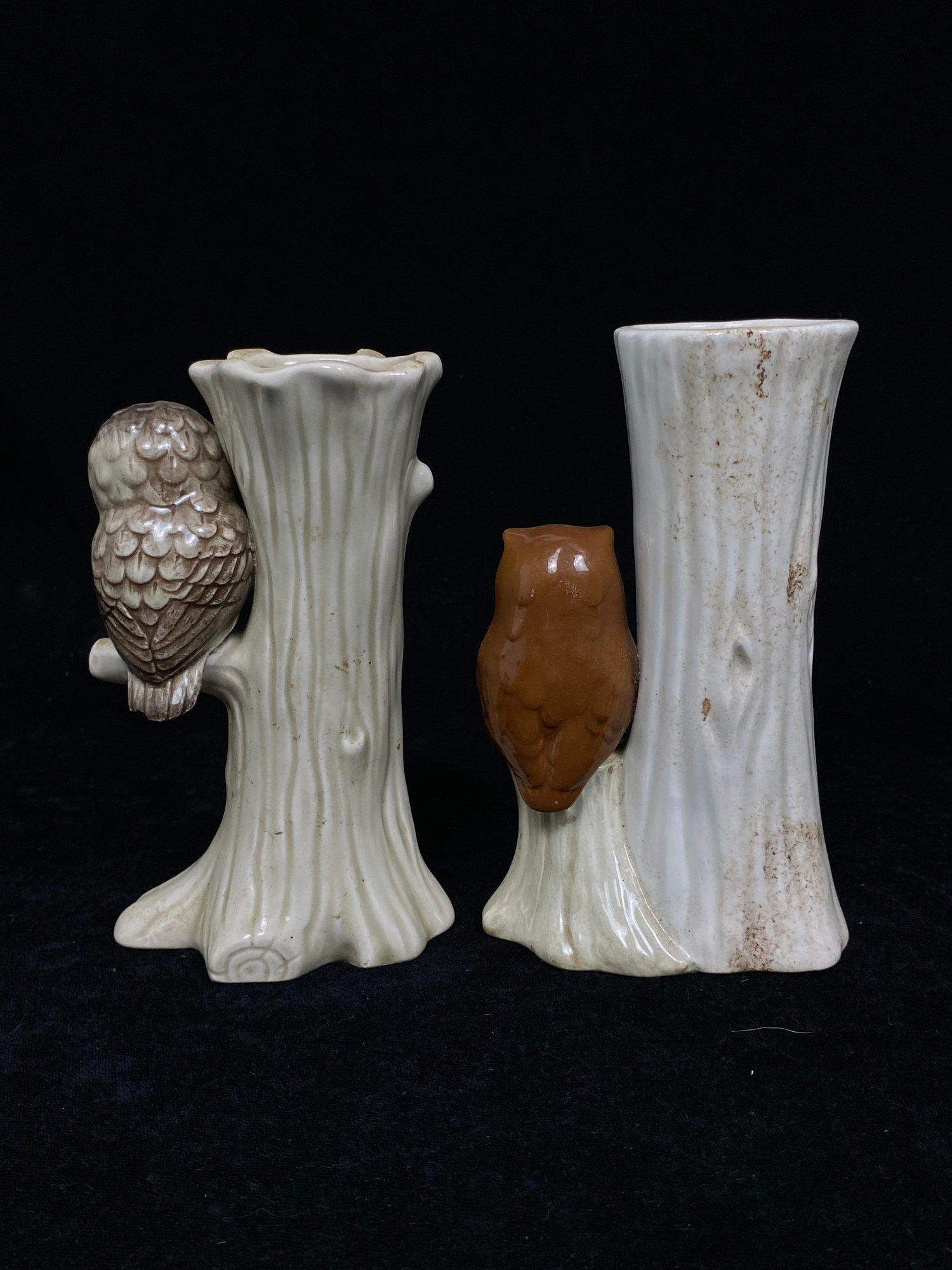 Matching Owl Pottery Vase Pair #2233842 | Auctionninja.com