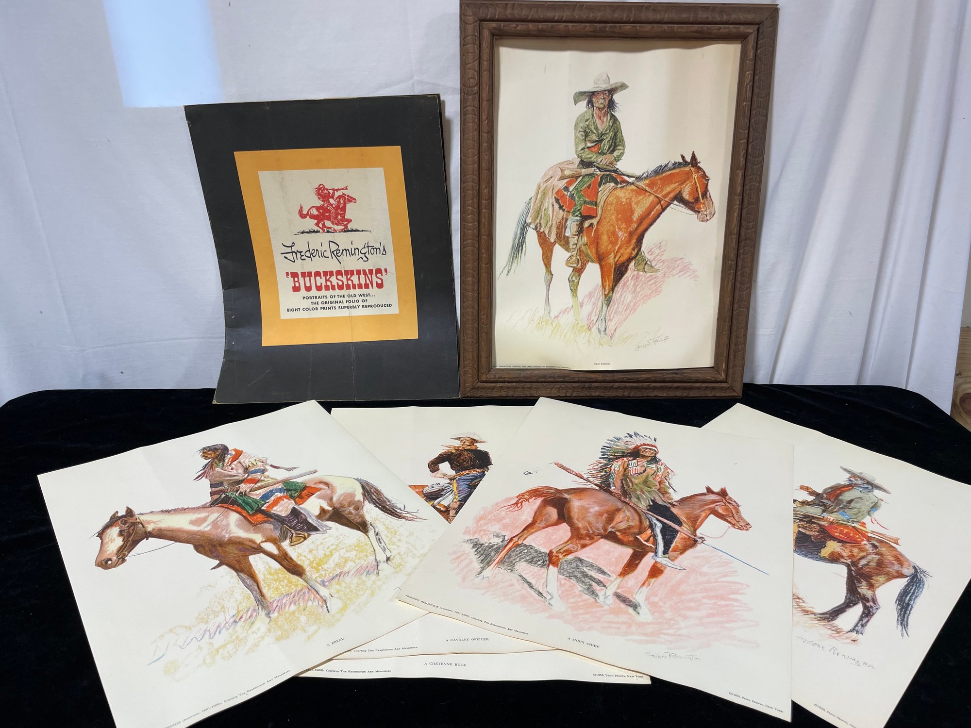 Frederic Remingtons 'buckskins' Portrait Prints Set #16053 ...