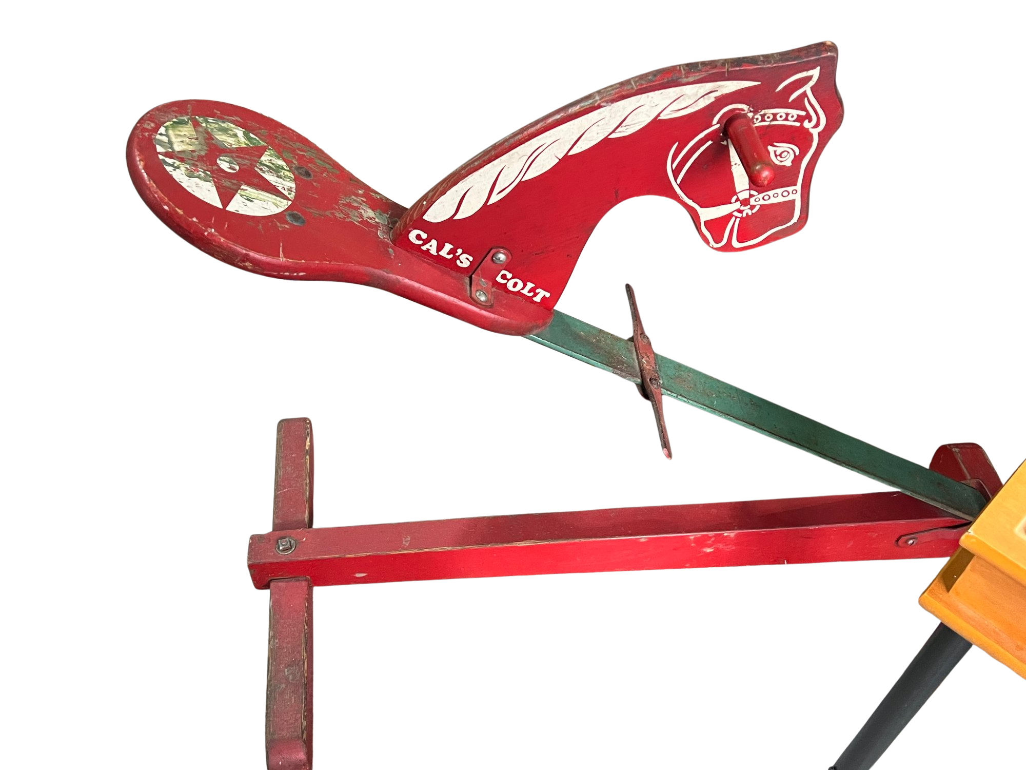 1950's Antique Vintage CAL'S COLT Wooden Rocking Hobby Horse Toy ...