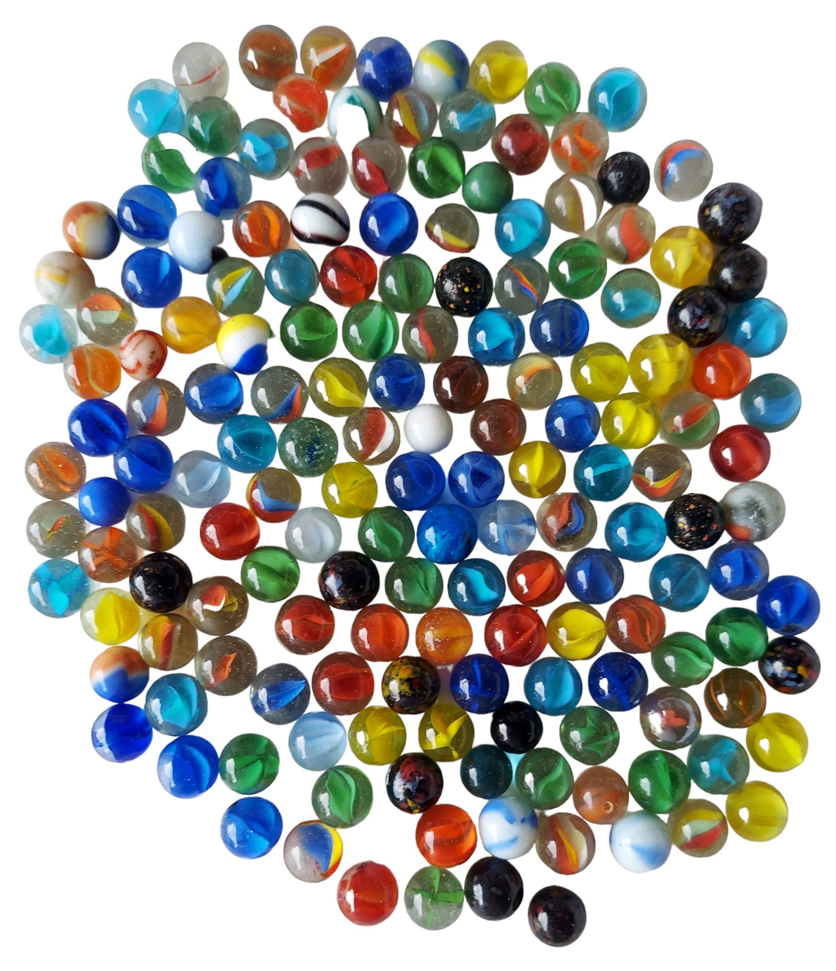 Group 2 Lot Of 160 Plus Vintage Glass Marbles #7304 | Auctionninja.com