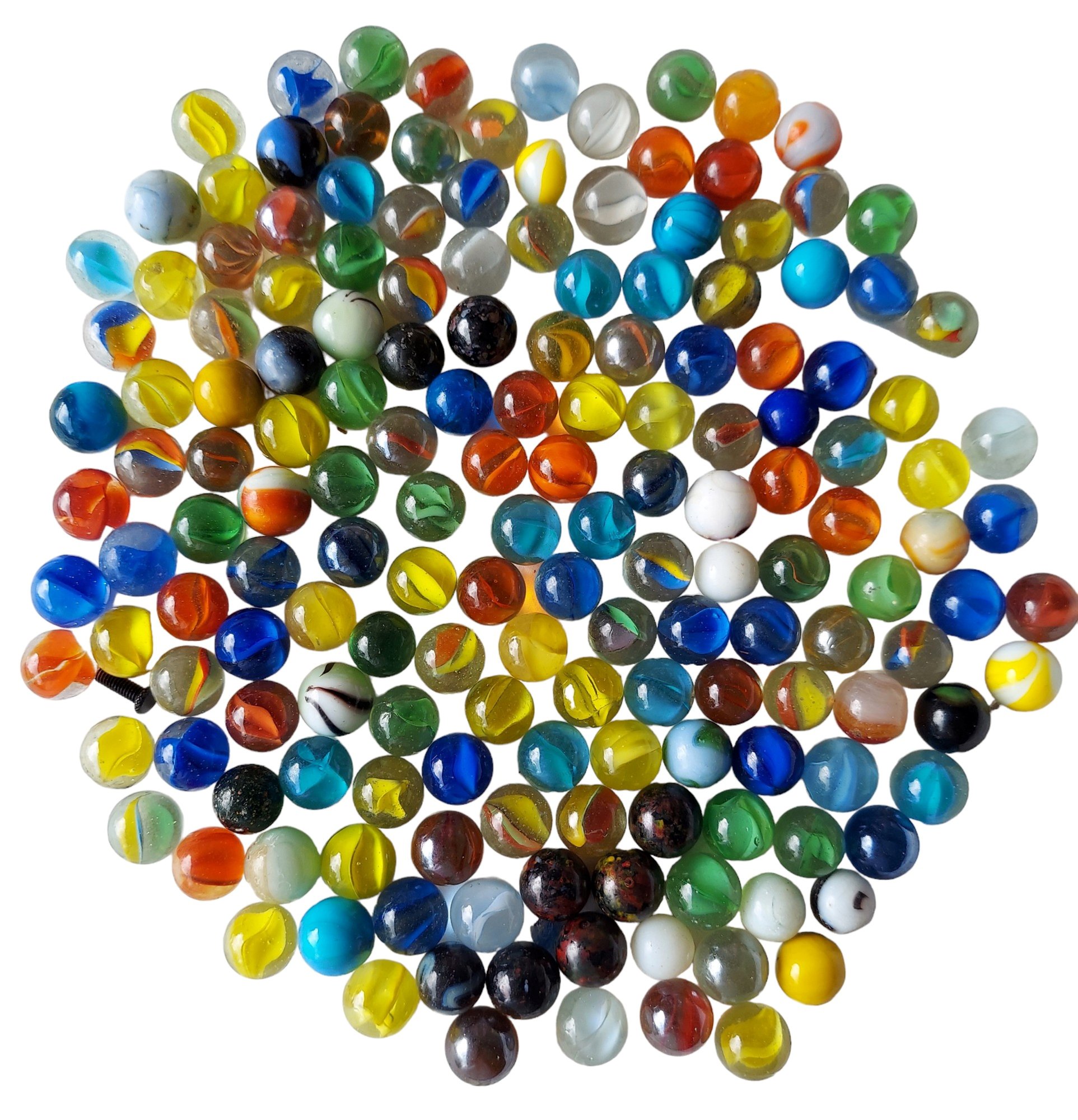 Group 4 Lot Of 160 Plus Vintage Glass Marbles #7308 | Auctionninja.com
