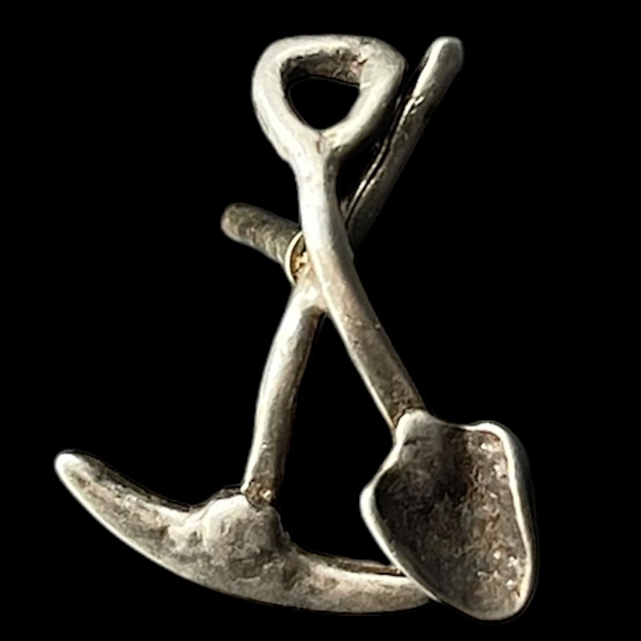 Vintage Sterling Silver Shovel And Pickaxe Pin #20840 | Auctionninja.com