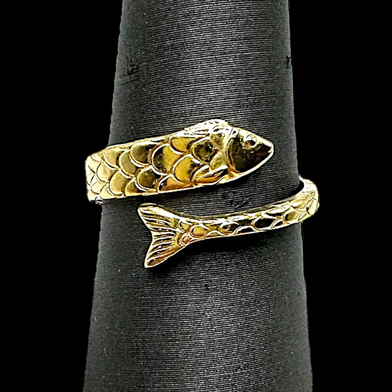 Vintage Sterling Silver Vermeil ALEX AND ANI Fish Wrap Ring, Size 7 ...