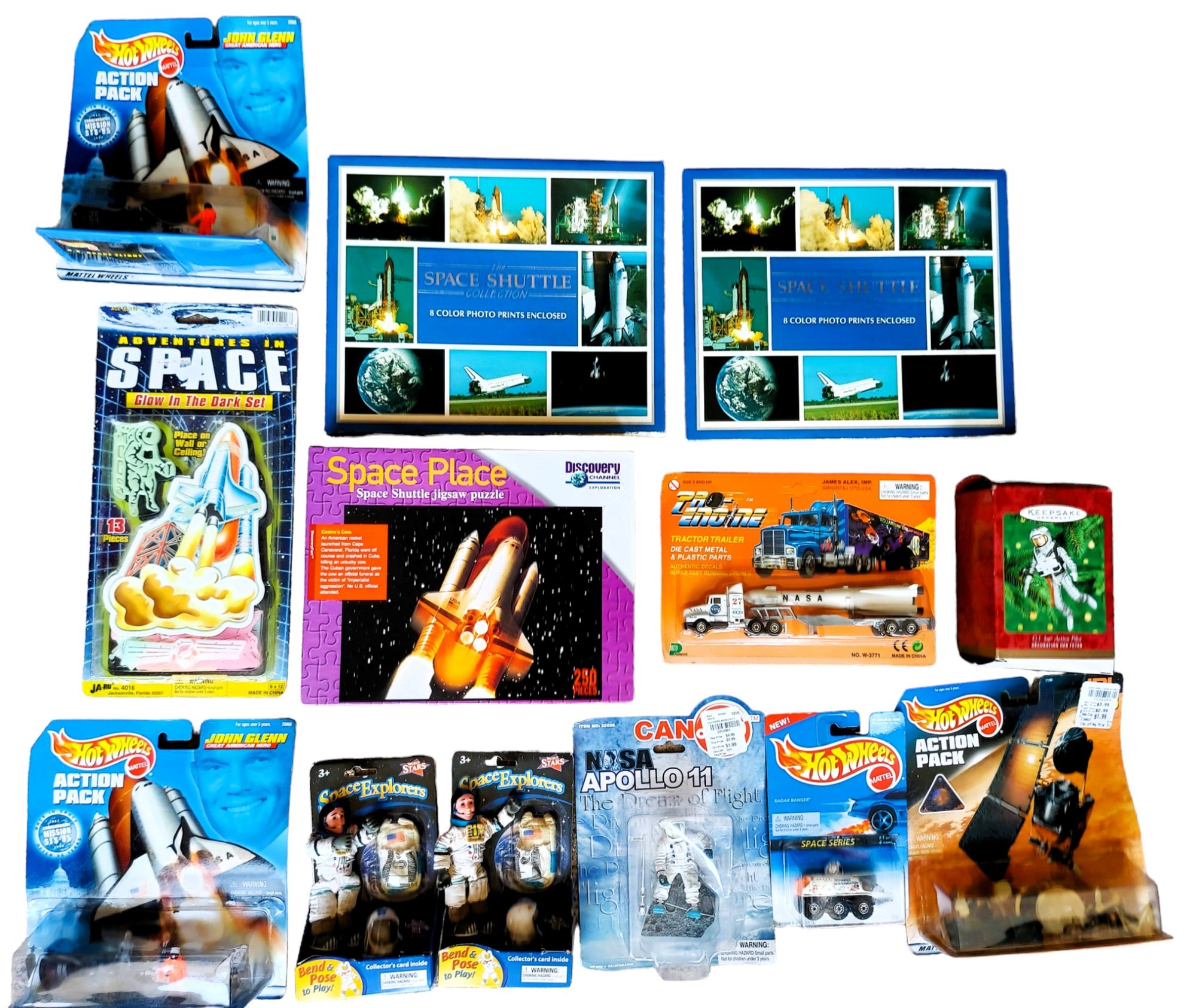 COLLECTION OF SPACE NASA HOT WHEELS TOYS FIGURES PHOTOS ETC #6970 ...