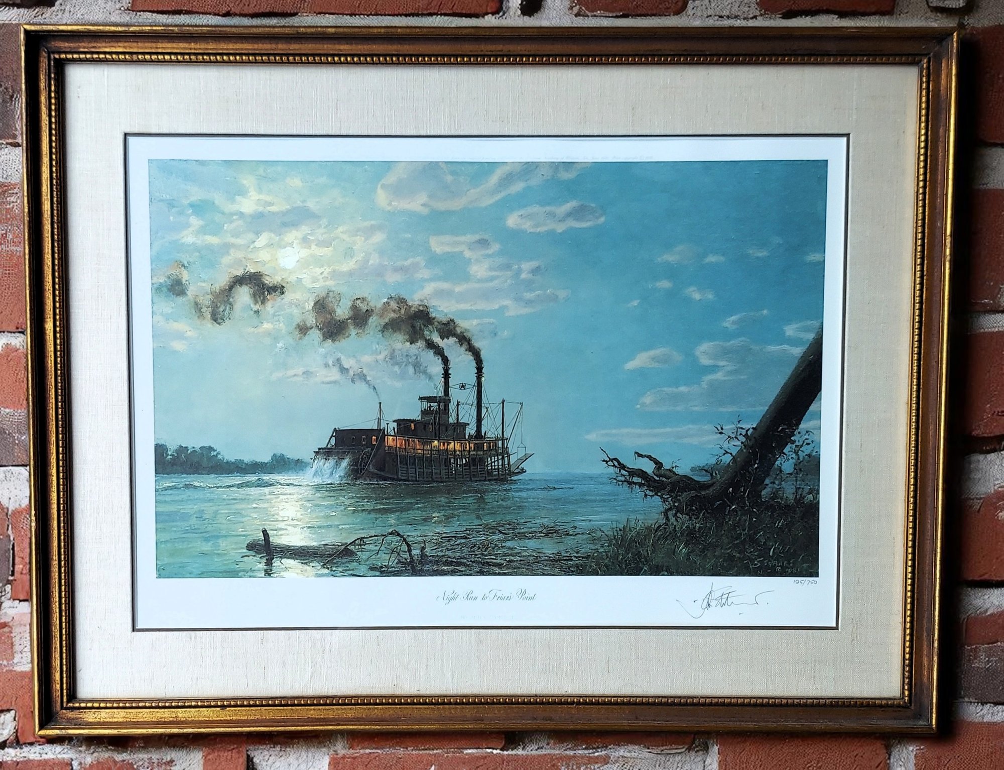 LISTED ARTIST JOHN STOBART PENCIL SIGNED & NUMBERED NIGHT RUN TO FRIARS ...