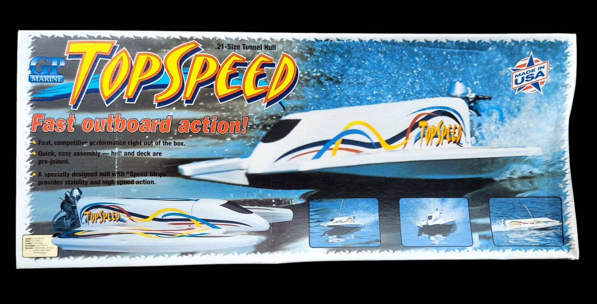 RARE GP Marine Topspeed RC HYDROPLANE Boat Kit Never Assempled #2044640 ...