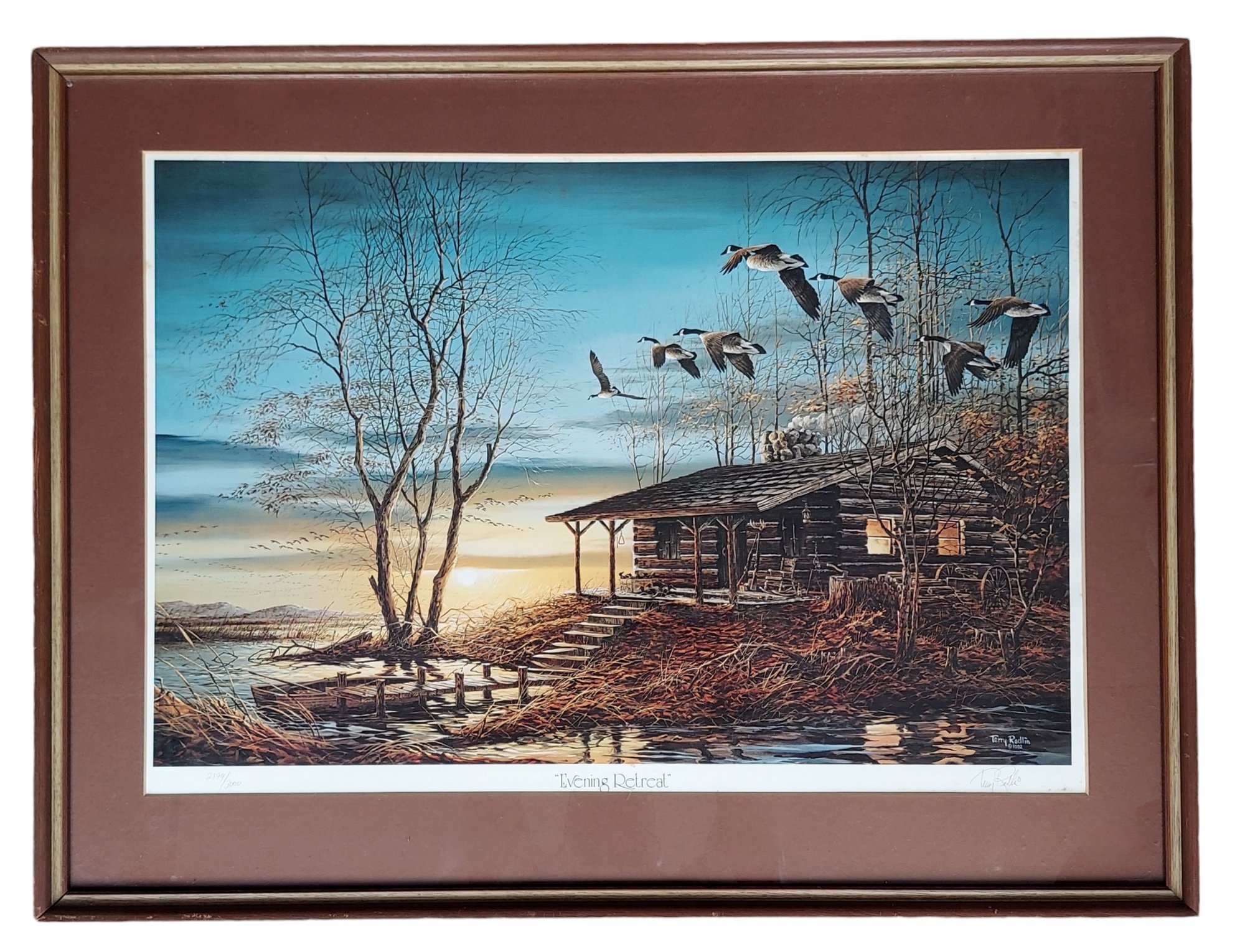 Terry Redlin Hand Signed & Numbered Limited Ed White Evening Retreat ...