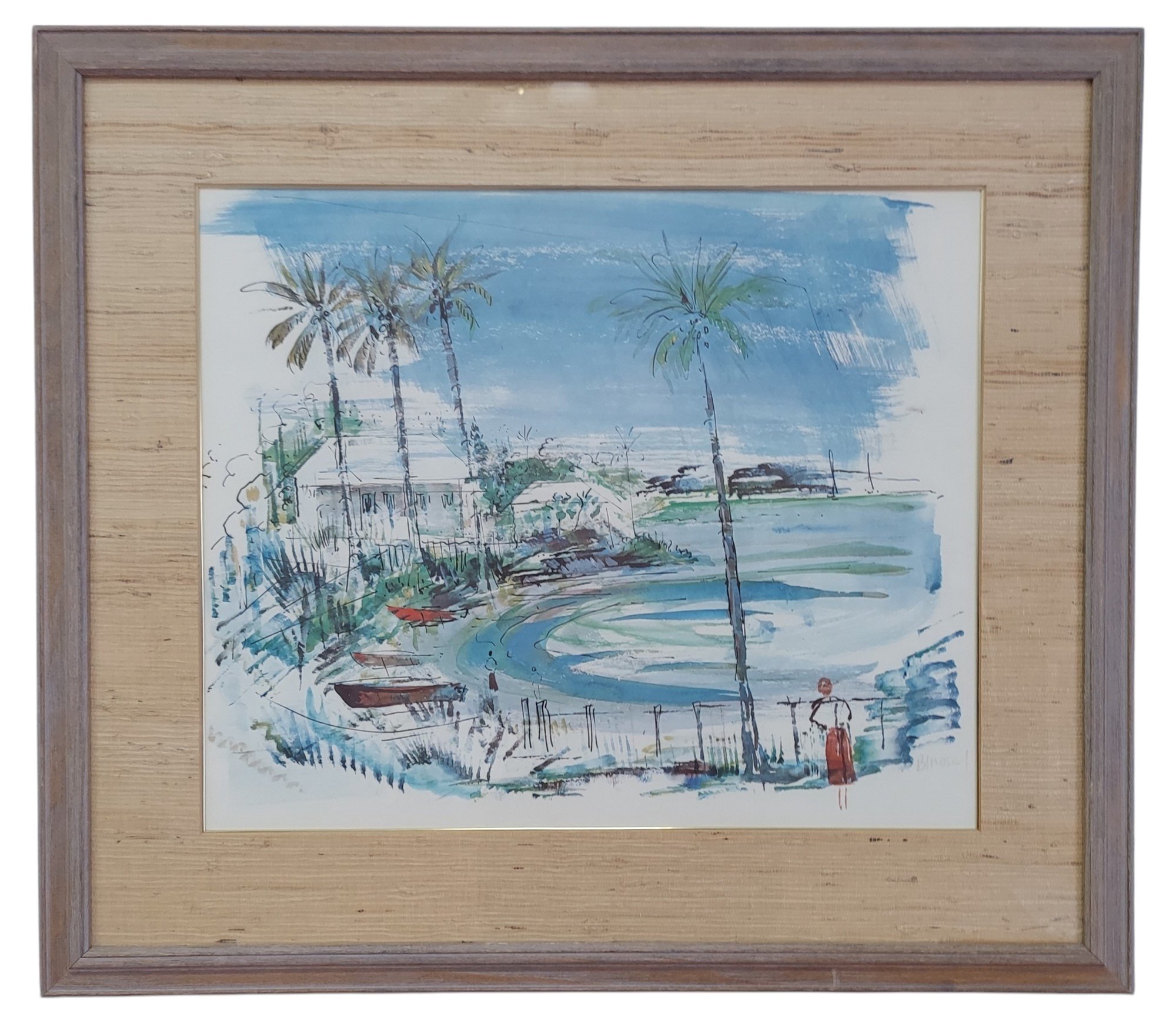 Listed Artist Alfred Birdsey (Bermuda 1912-1996) Beautiful Watercolor ...