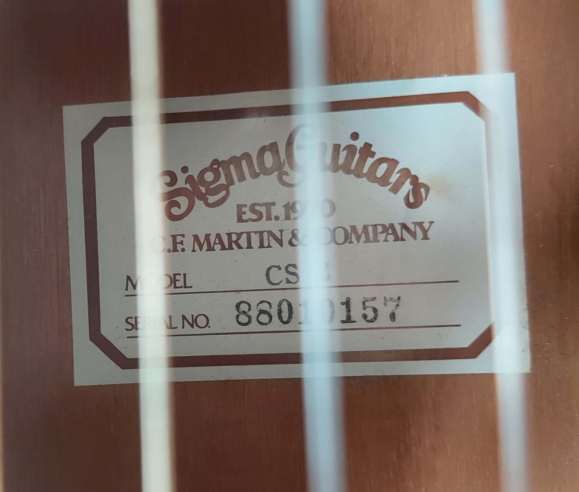 C S MARTIN SIGMA MODEL C2 CLASSICAL ACOUSTIC GUITAR WITH HARD CASE ...