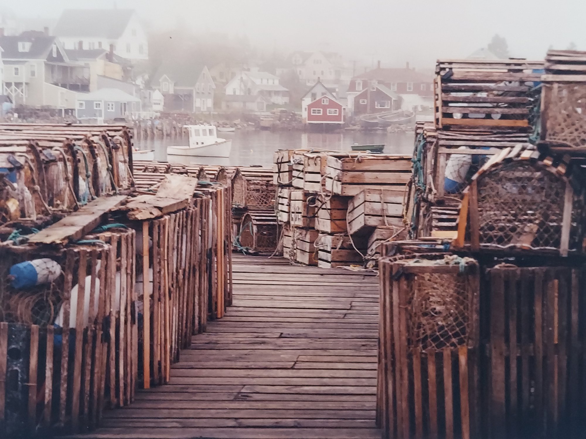 LISTED ARTIST PHOTOGRAPHER TERRELL S. LESTER (B 1948) "Traps On Wharf ...