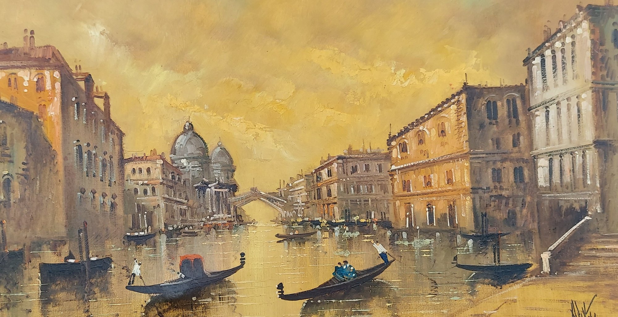 Listed Artist Antonio DeVity (1901-1993) Venice Italy Canal With ...