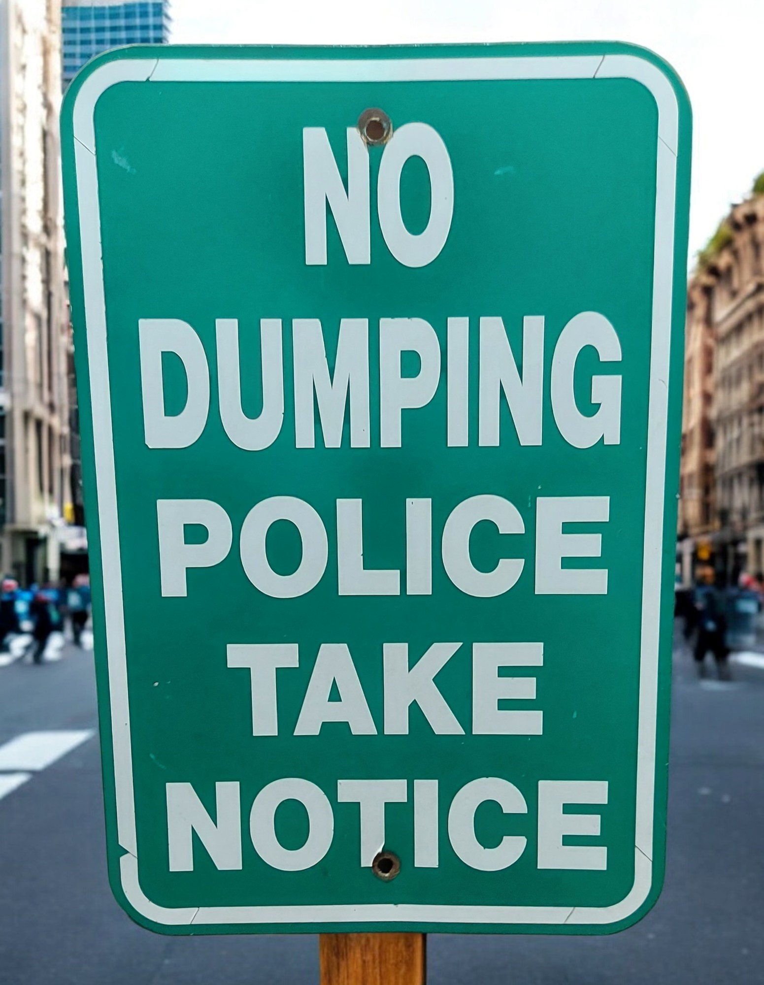 Vintage Retired "NO DUMPING POLICE TAKE NOTICE" Metal Sign #4837 ...