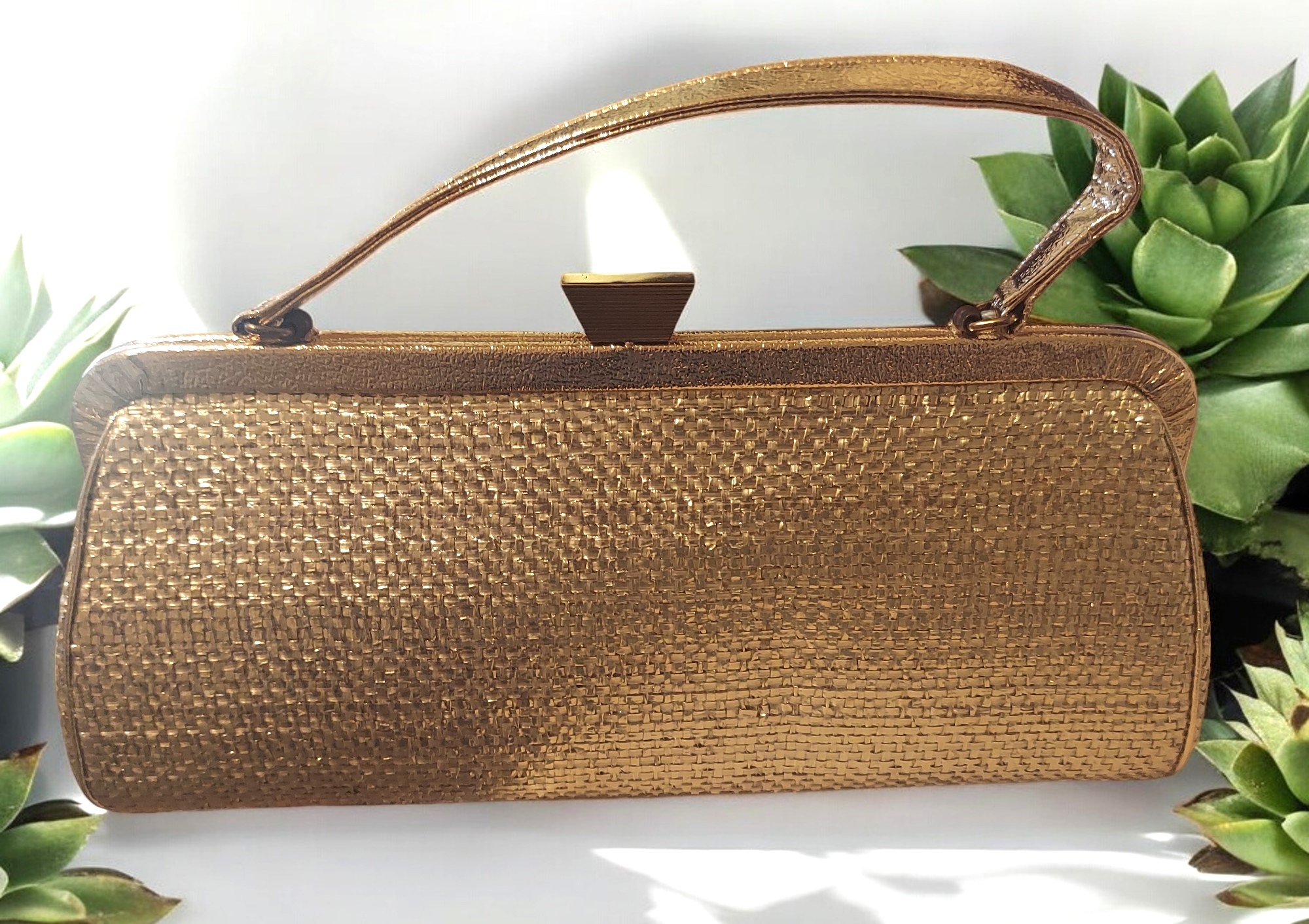 Vintage 1950s La Princesse Gold Mesh Ladies Clutch Purse Handbag #20687 ...