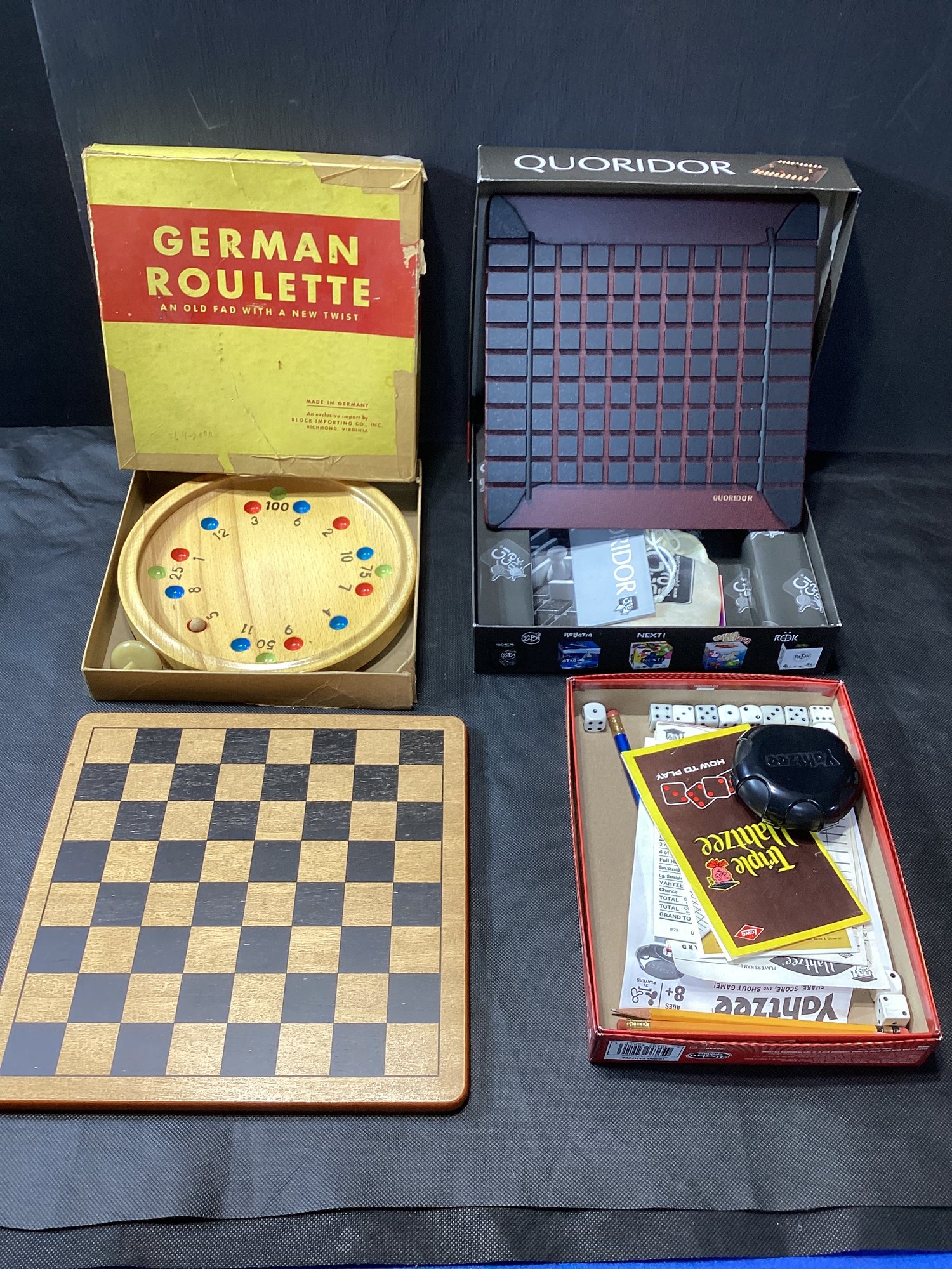 4 Board Games, One Vintage German Roulette ,all Pieces Are There #5097 ...
