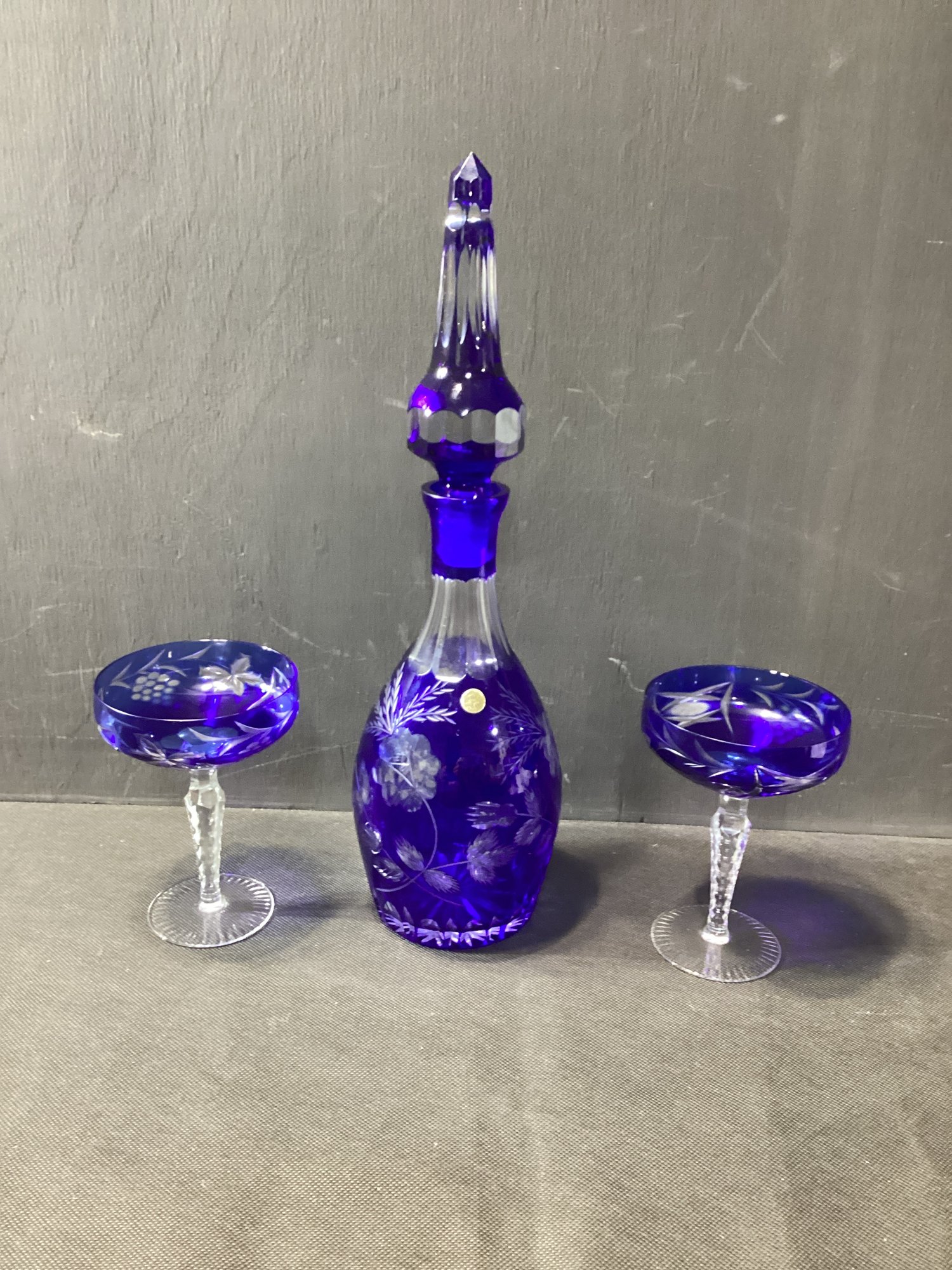Imported Cobalt Blue Set Made In Poland, Beautiful Set, 4 Piece Set ...