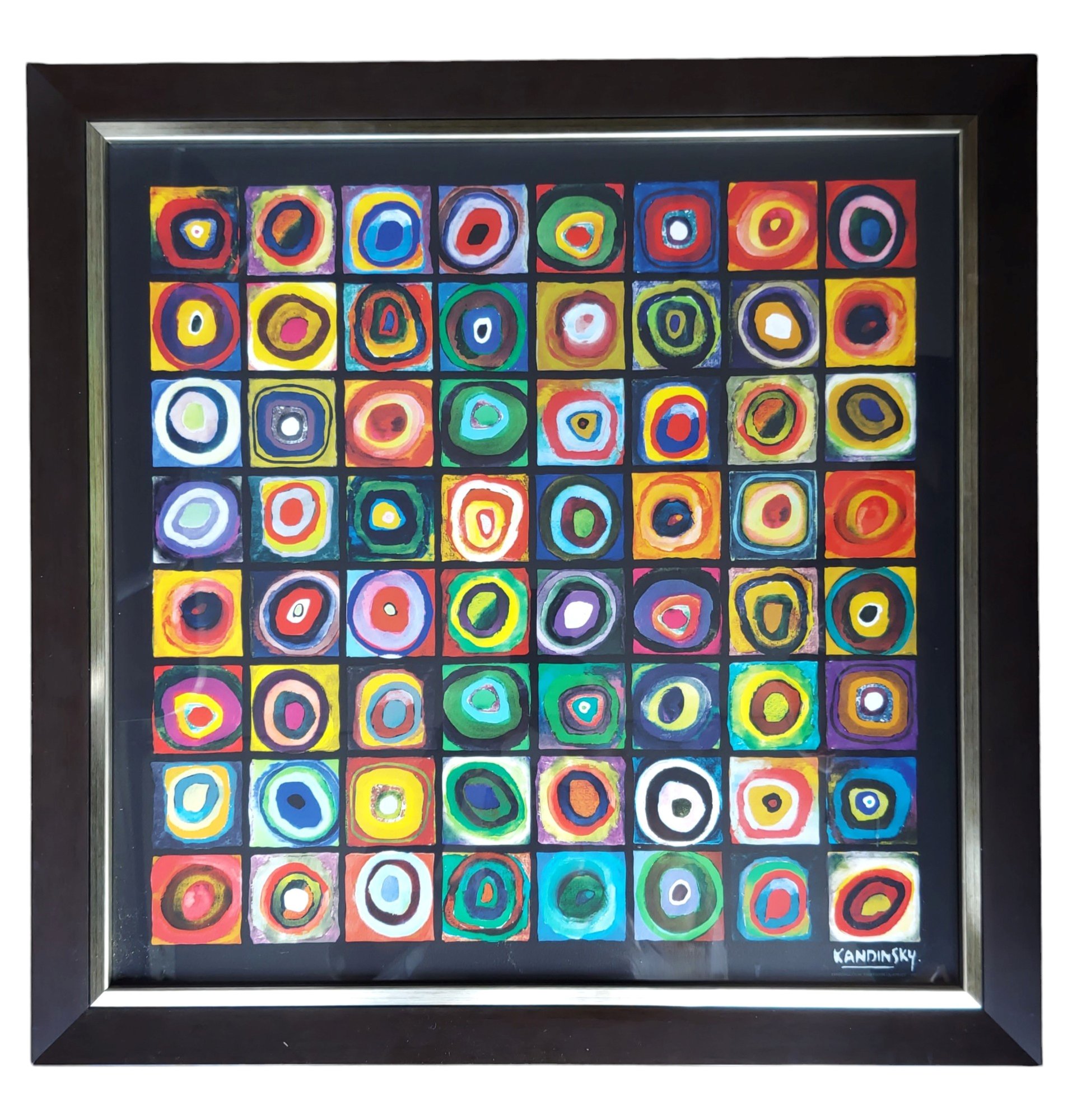 Wassily Kandinsky Signed Geometric Abstract Circles In Squares Artwork ...