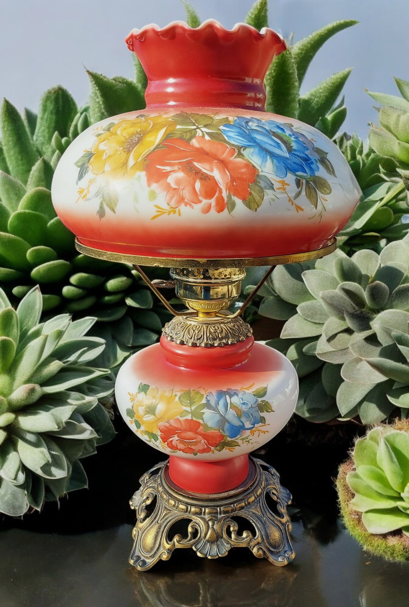 Beautiful Vintage Hand Painted Gone With The Wind Electrified Parlor ...