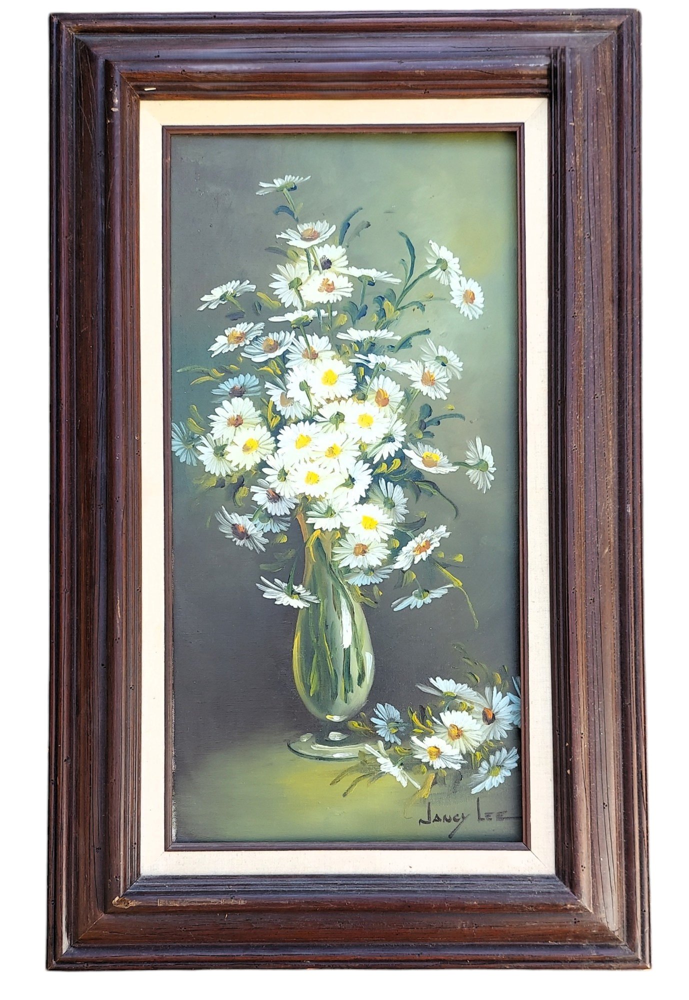 Listed Artist Nancy D Lee Still Life Daisies Oil Painting #2042631 ...