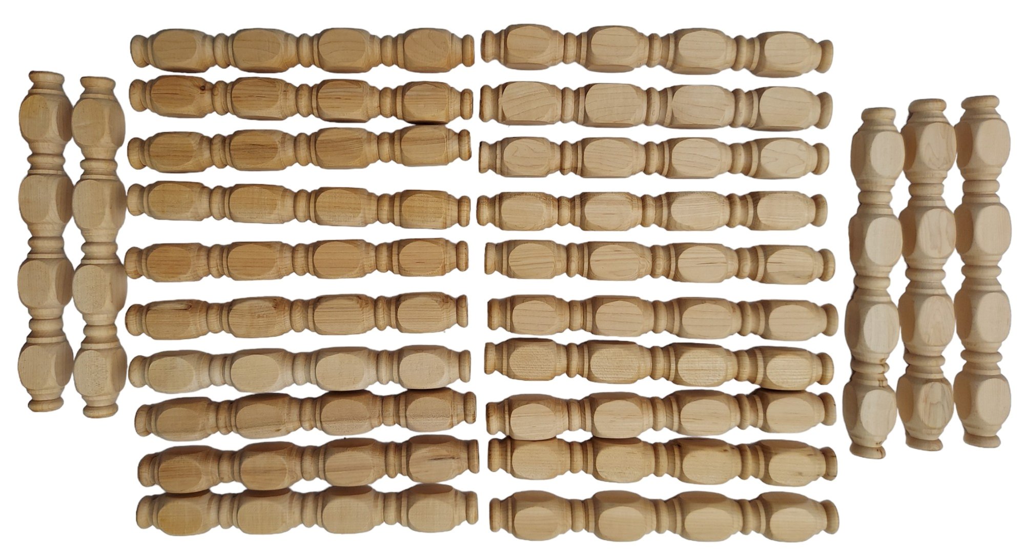LOT OF 25 UNFINISHED CANADIAN PINE 12" WOODEN SPINDLES #7353 ...