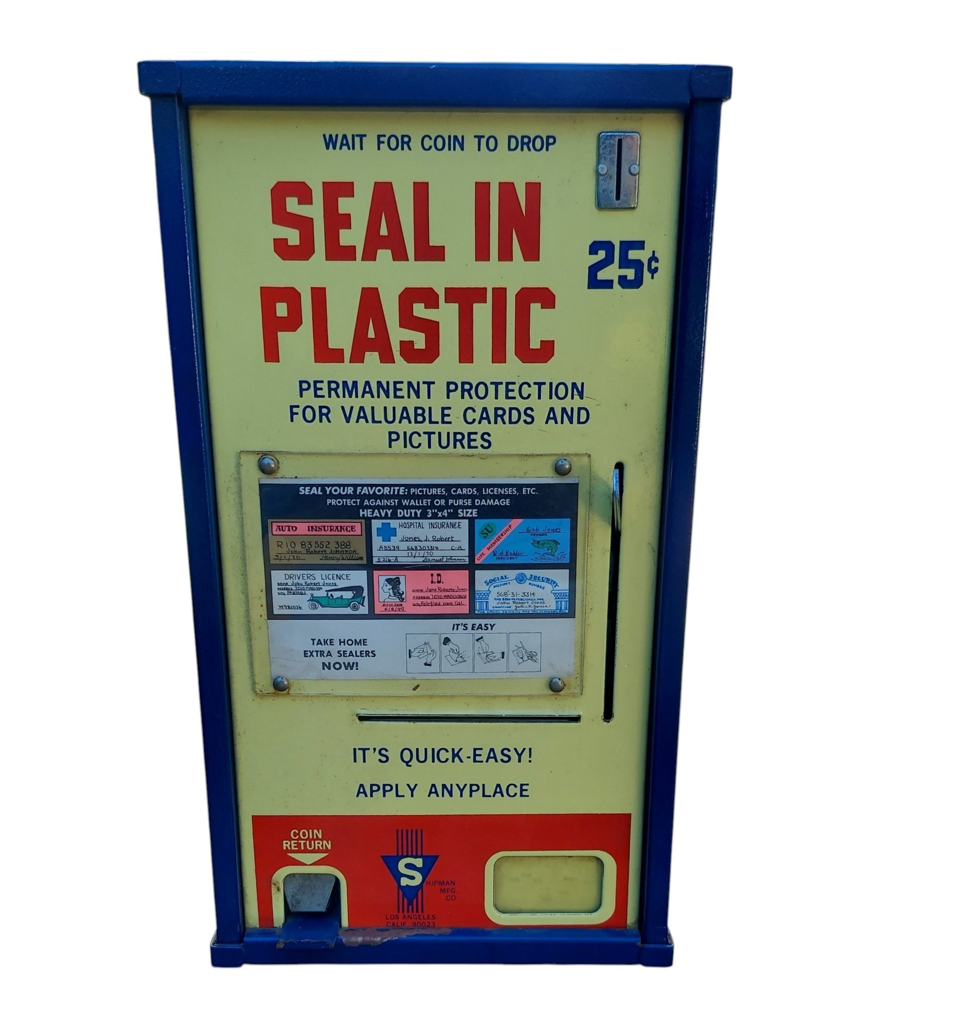 Nice Vintage "Working" Seal In Plastic 25 Cent Coin Op Counter Top ...
