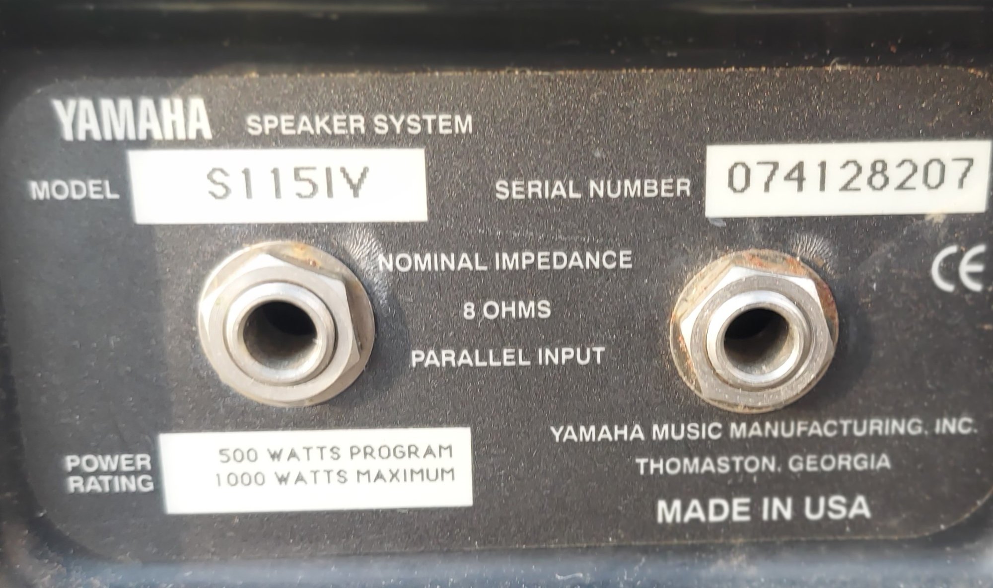 Pair Yamaha S115IV Club Series PA Speakers 8 Ohm #2040788 ...