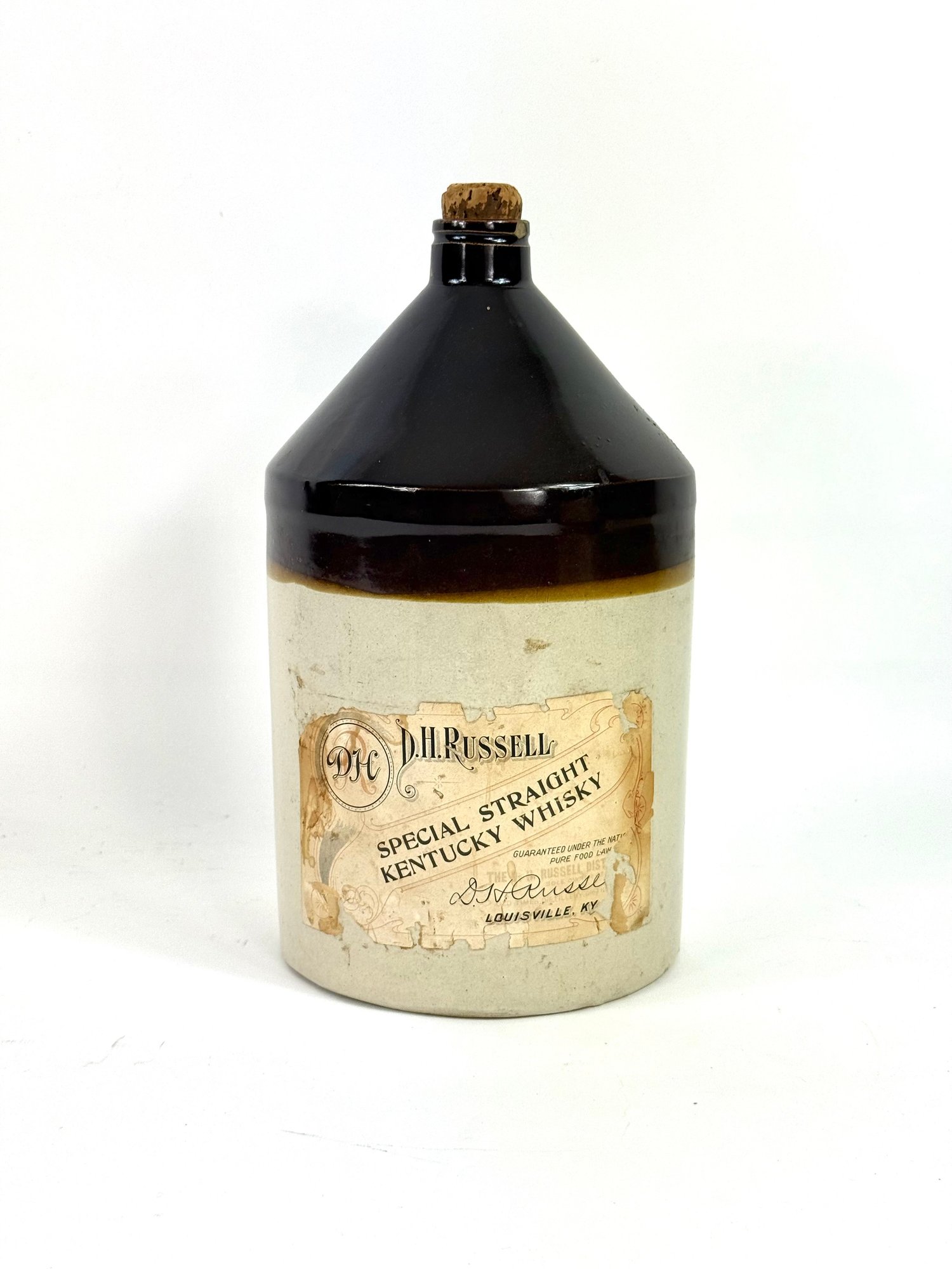 1800s D.H. Russell Whiskey Jug #3453 | Auctionninja.com