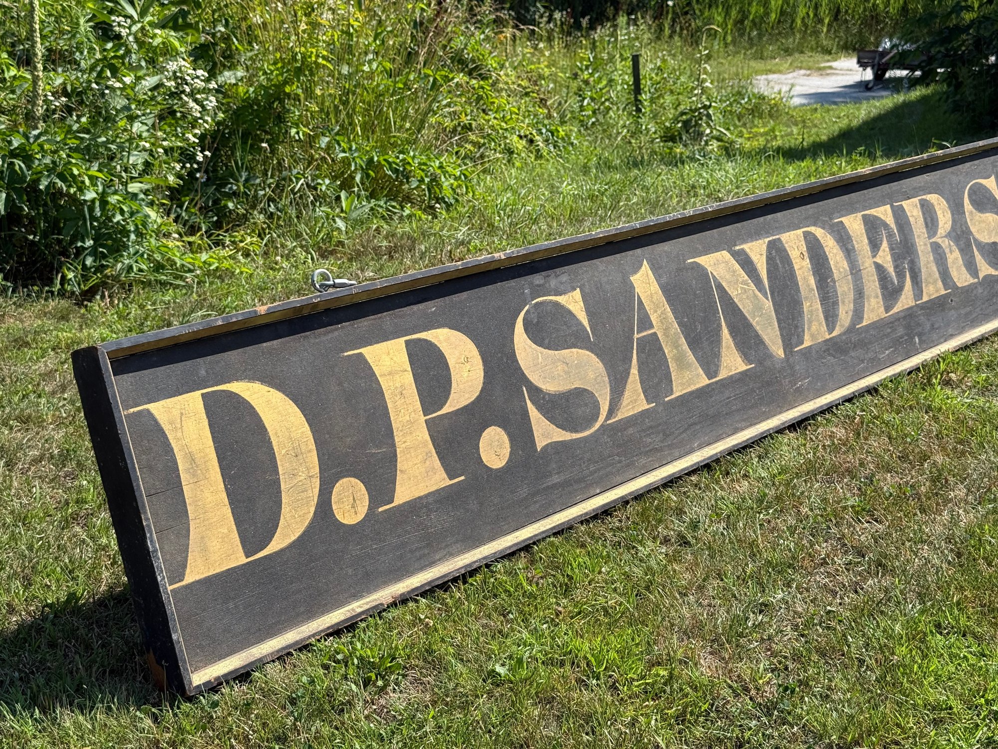 Large Antique D. P. Sanderson & Co. Wooden Sign #3332 | Auctionninja.com