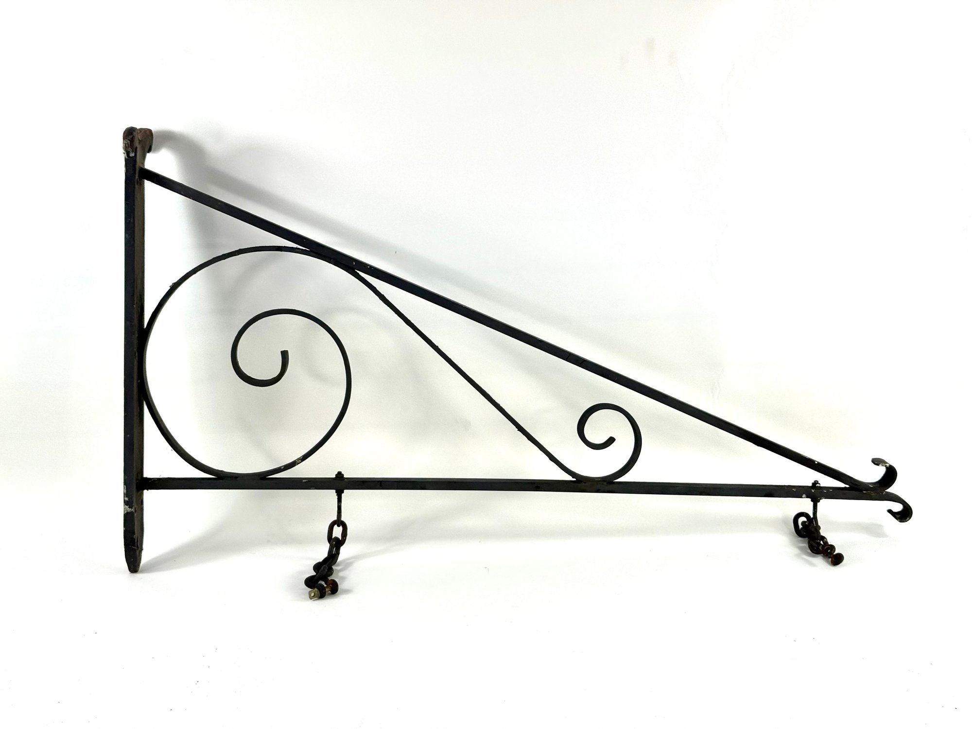 Large Hand Forged Iron Sign Bracket #3464 | Auctionninja.com