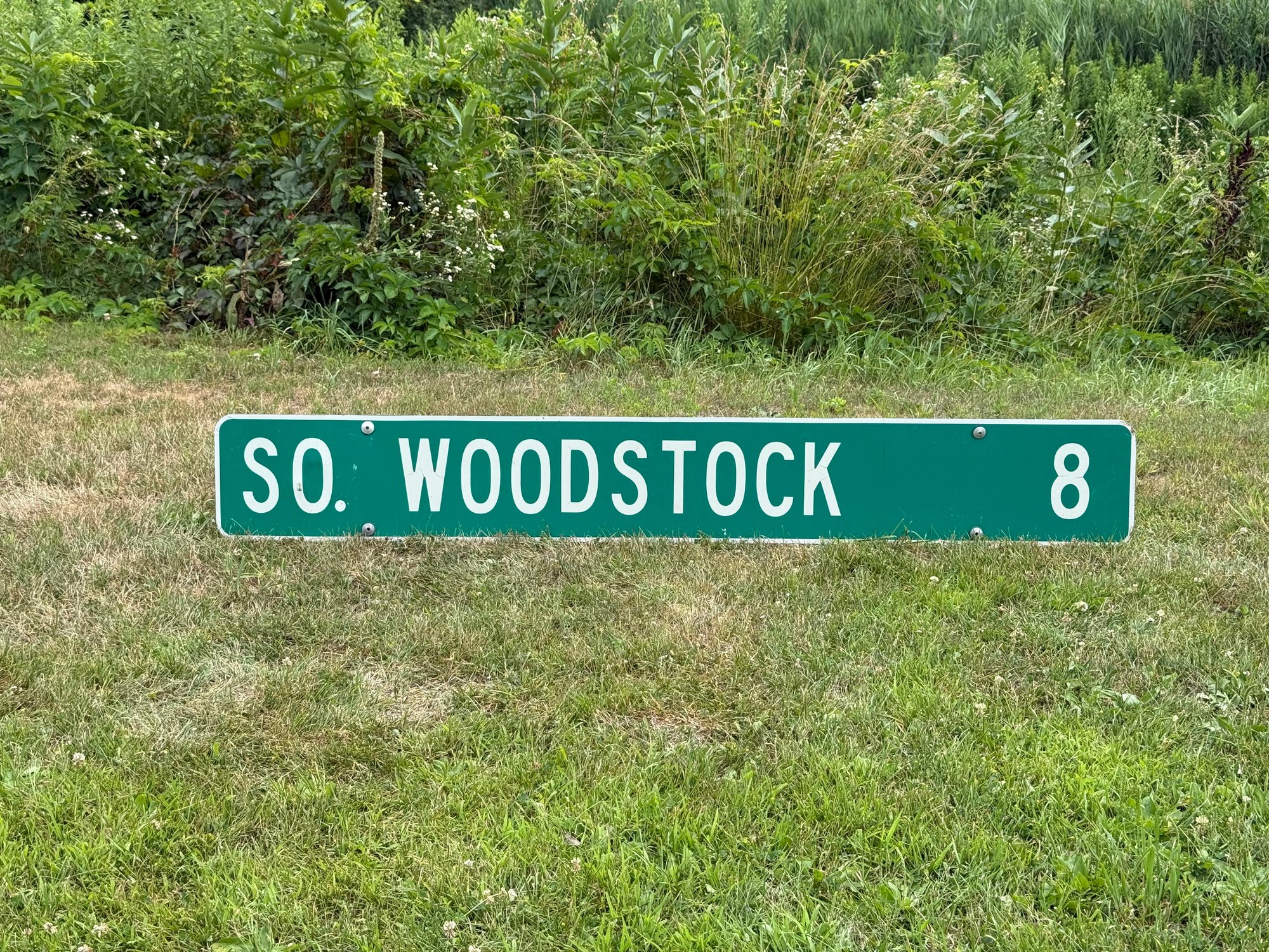 Large Contemporary Metal Street Sign (SO. Woodstock 8) #3573 ...