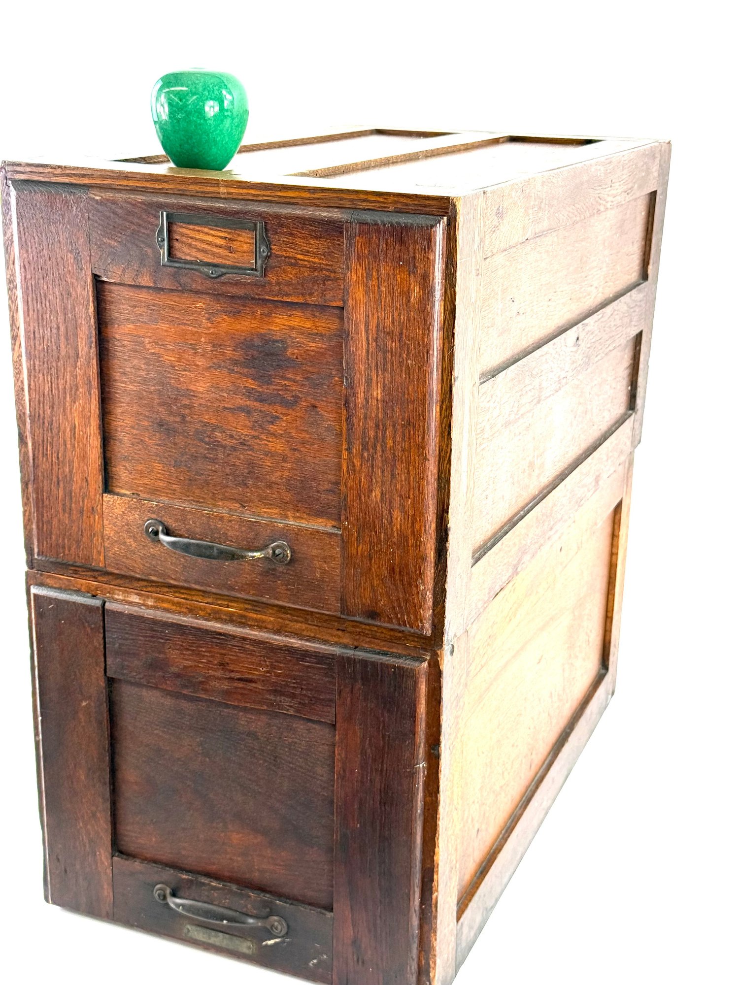 Stackable Antique Wood Filing Cabinet #3743 | Auctionninja.com