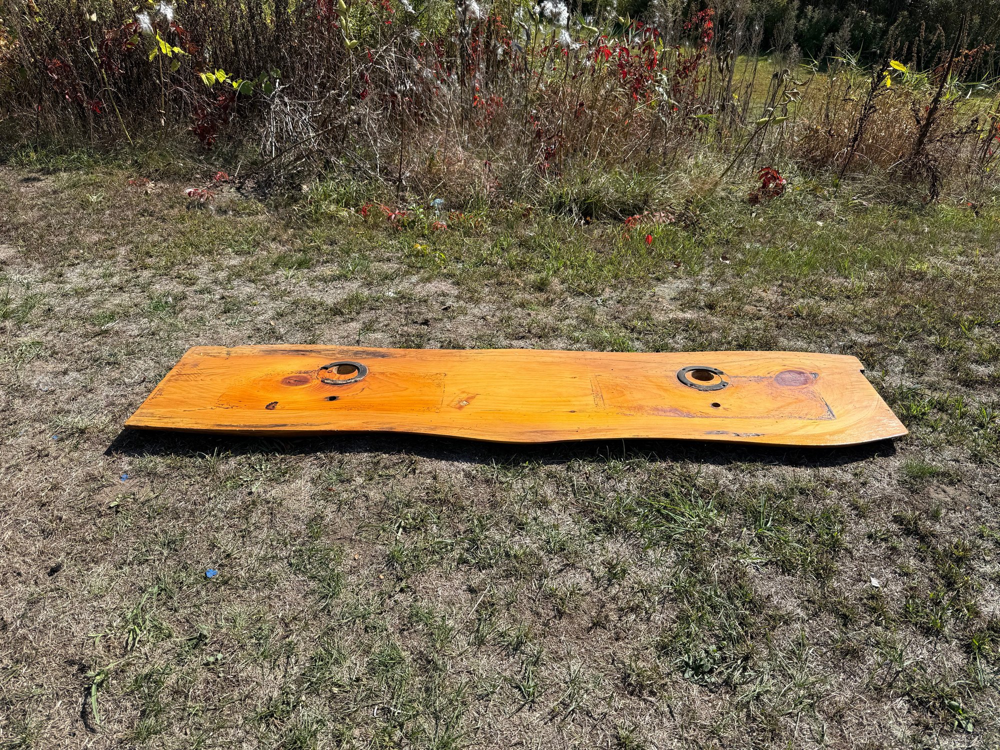 Original Outback Pizza Live Edge Bar With Two Tower Holes #3965 ...