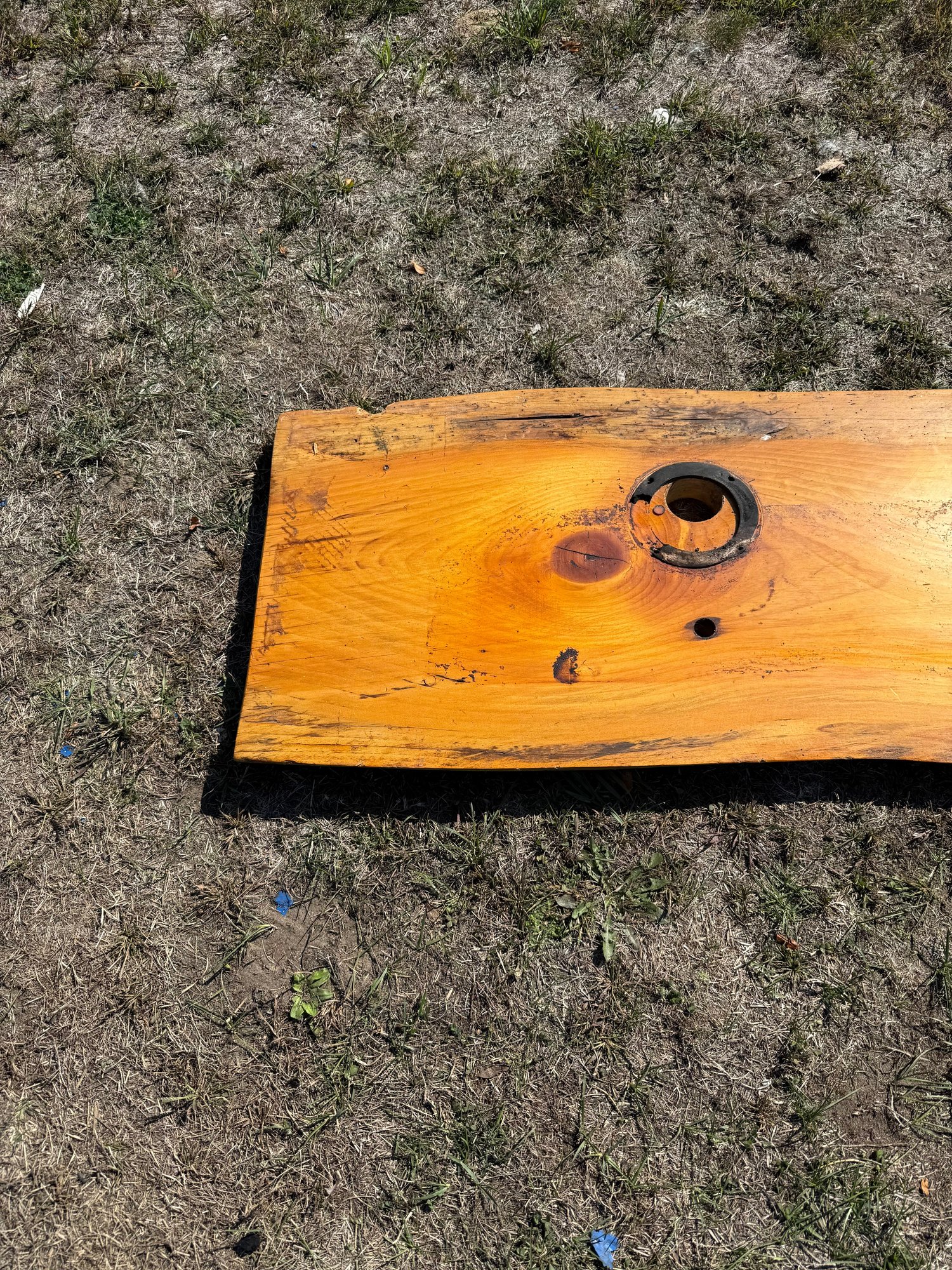 Original Outback Pizza Live Edge Bar With Two Tower Holes #3965 ...