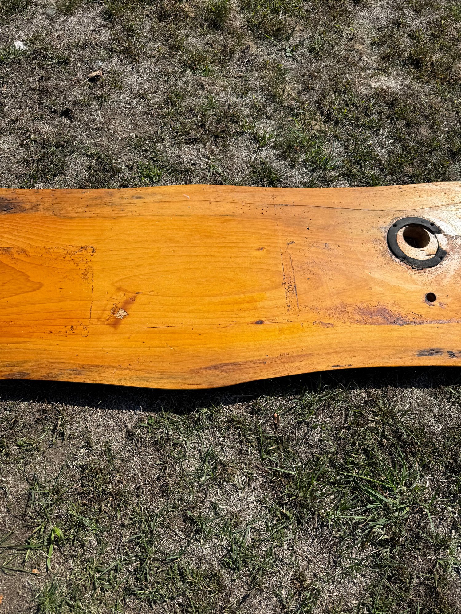Original Outback Pizza Live Edge Bar With Two Tower Holes #3965 ...