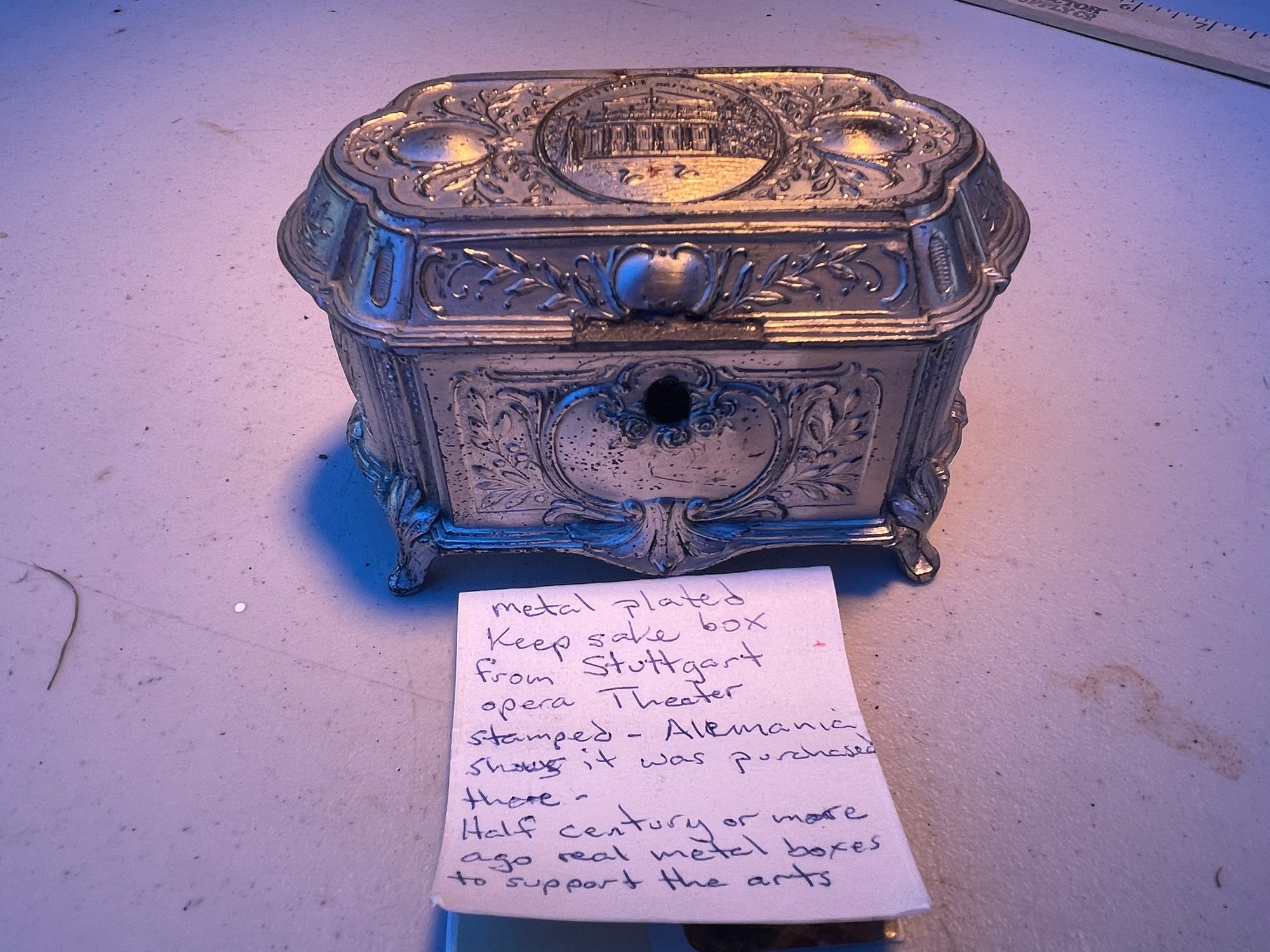 Metal Trinket Box From Stuttgart Opera Theater #5651 | Auctionninja.com