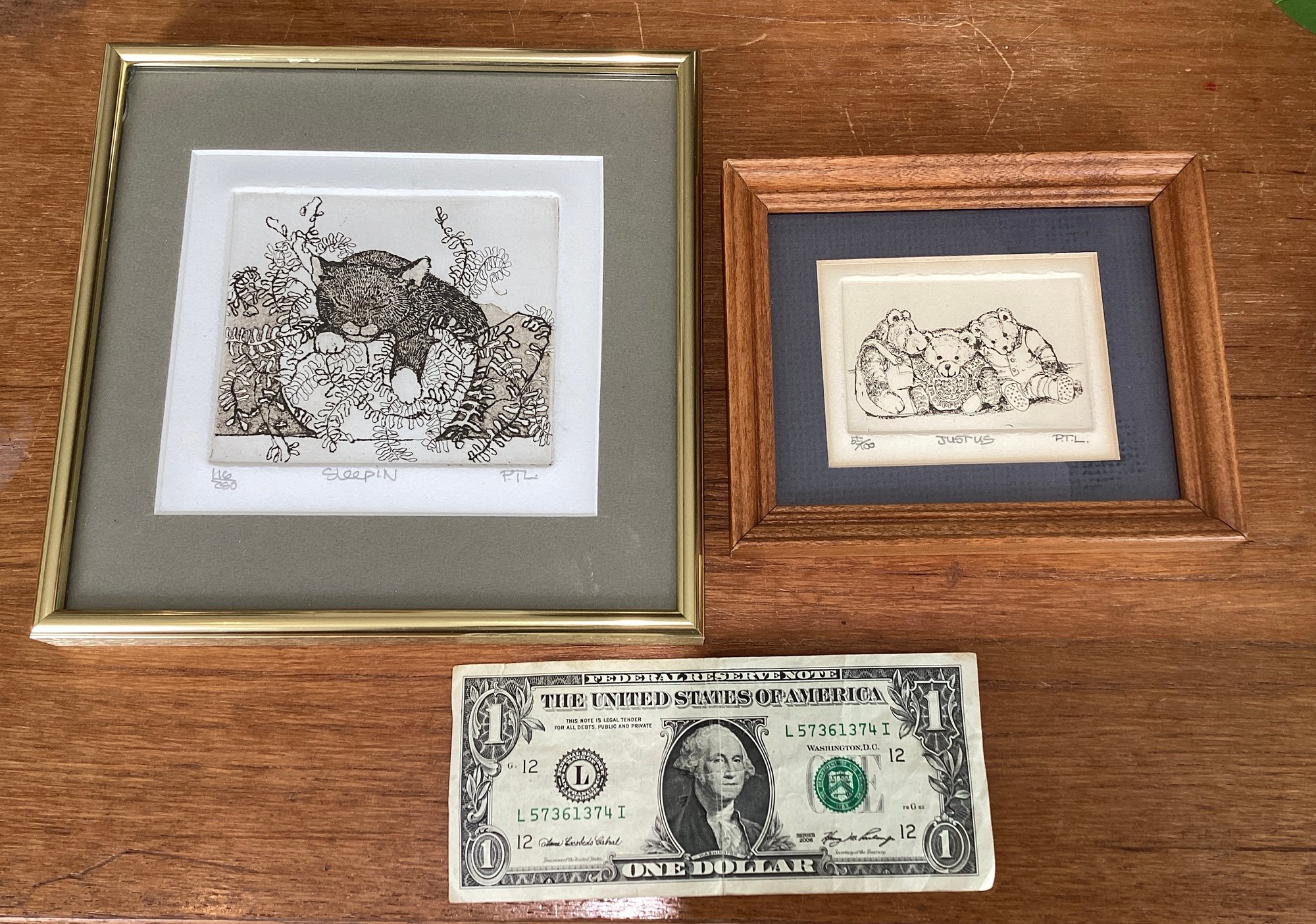 2 Original Linda Neely Clay Relief Etchings Signed & Numbered #9281 ...