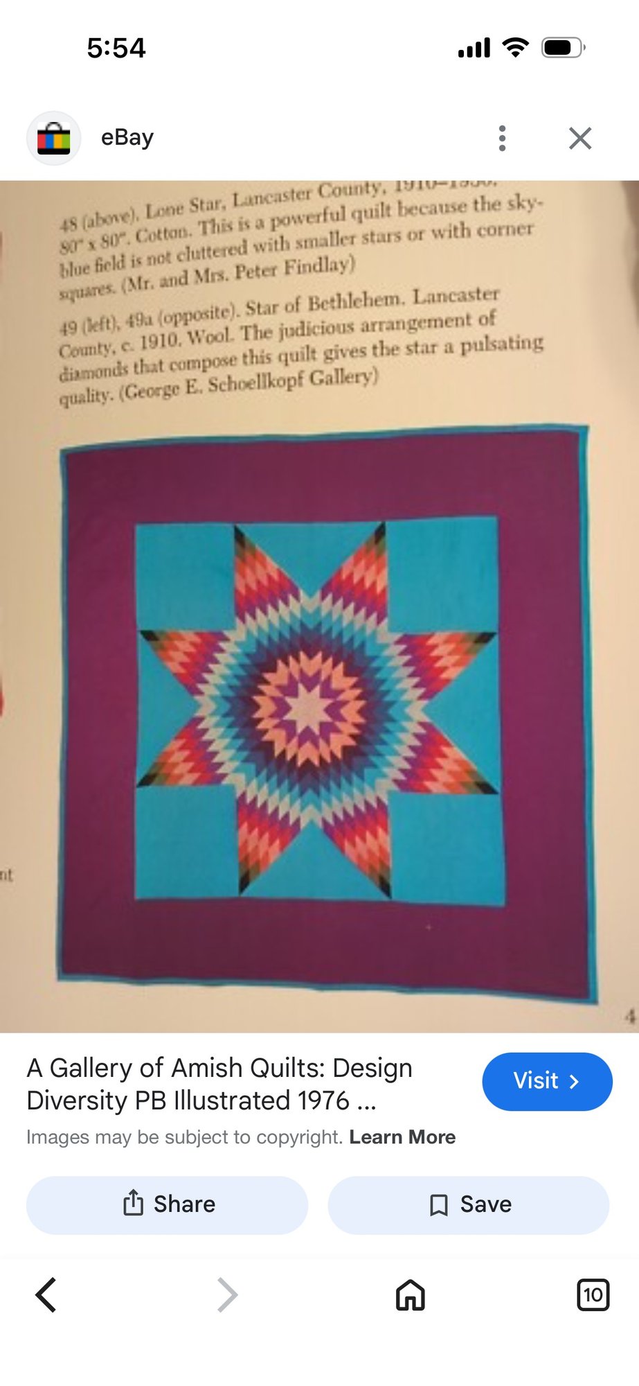89 X 94 Vintage Star Of Bethlehem Hand Made Quilt Amish Design #14584 ...