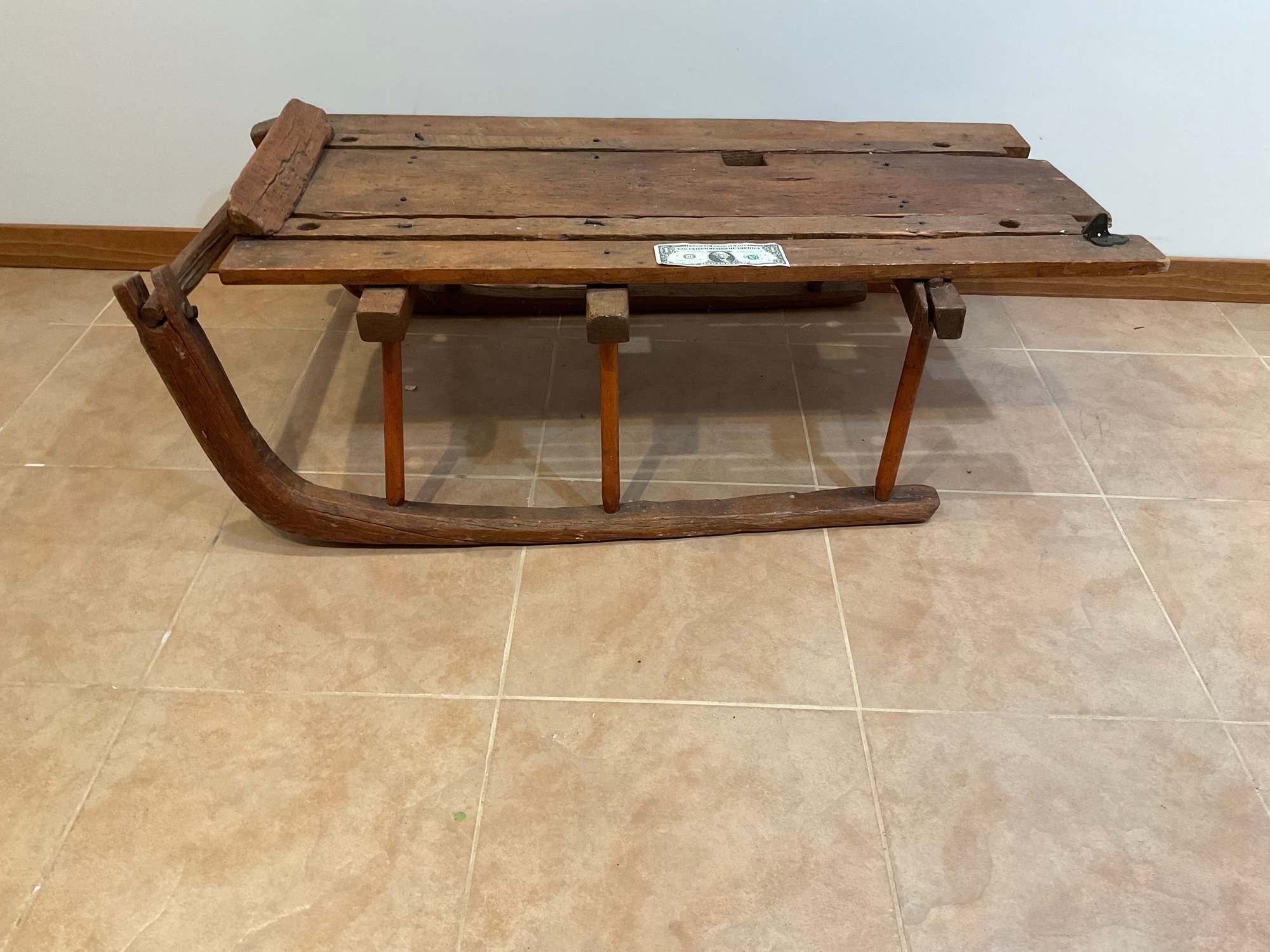 Primative Hand Made Antique Work Sled #11368 | Auctionninja.com
