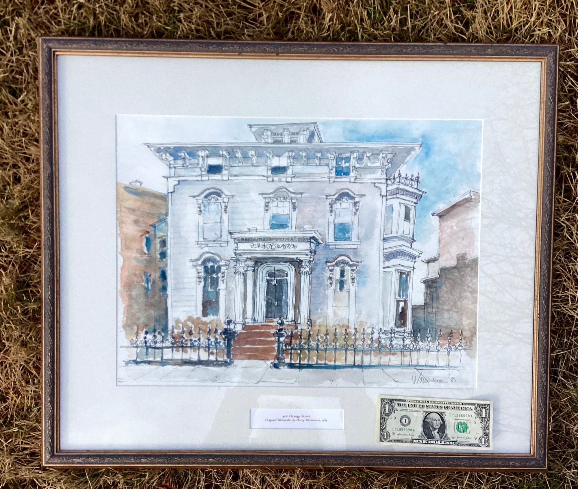Original Henry Wasserman Watercolor Of A Residence In New Haven, Ct ...