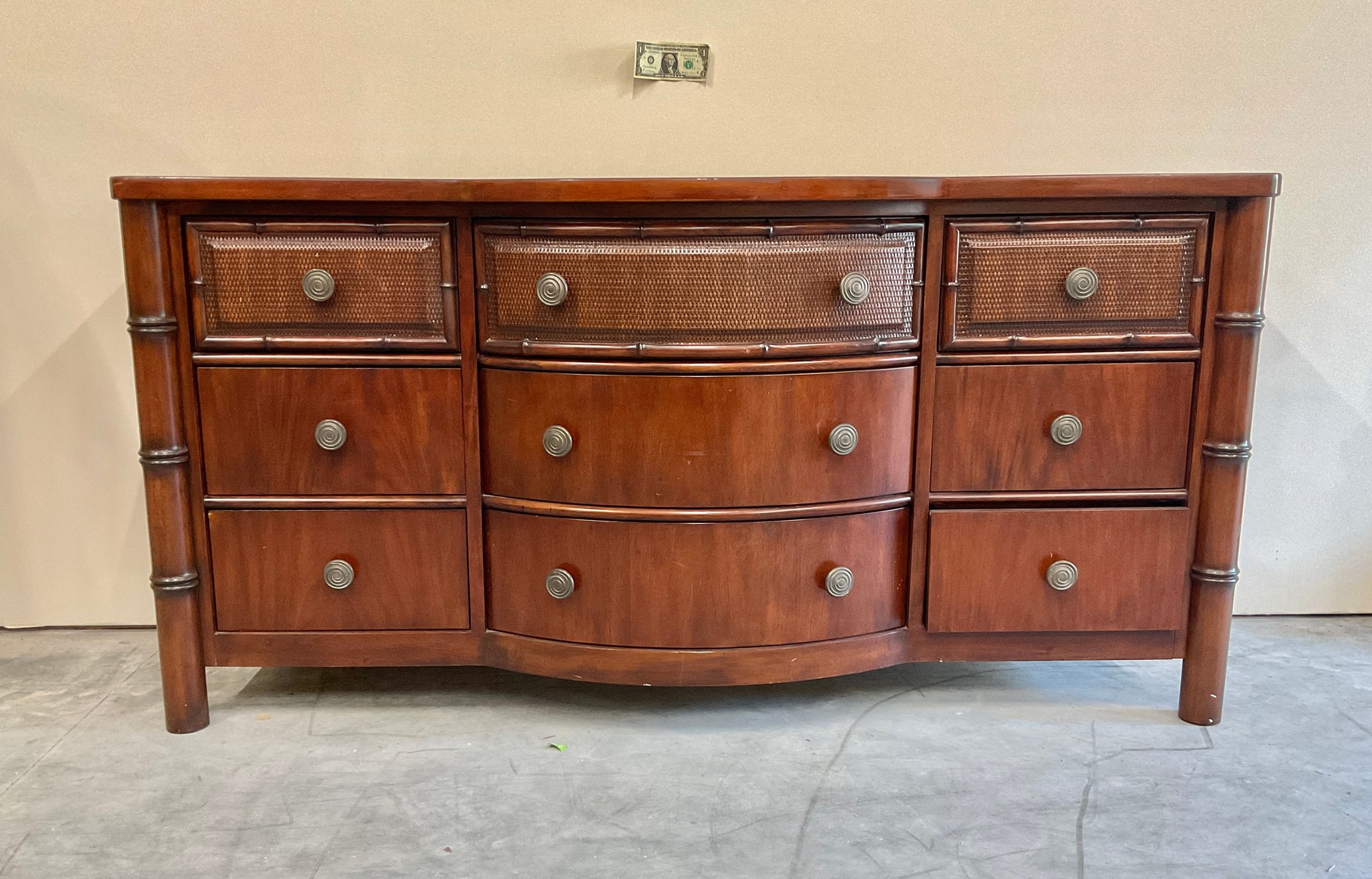 Tommy Bahama Style 9 Drawer Long Chest With Bow Front #12418 ...