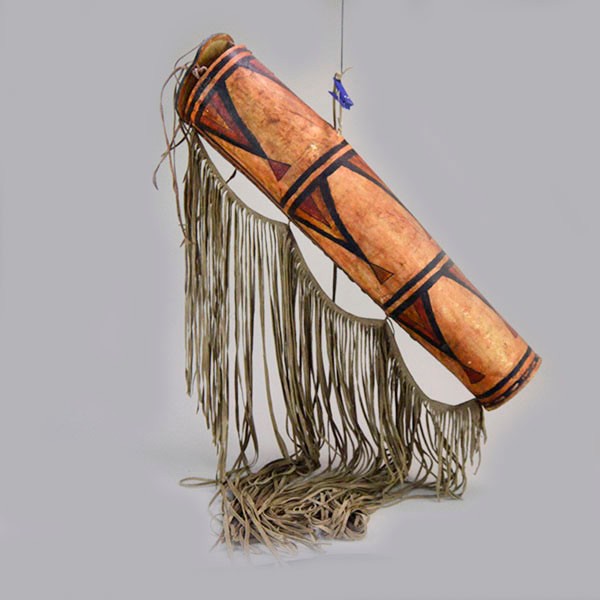 Painted Rawhide Bonnet Case #1124 | Auctionninja.com