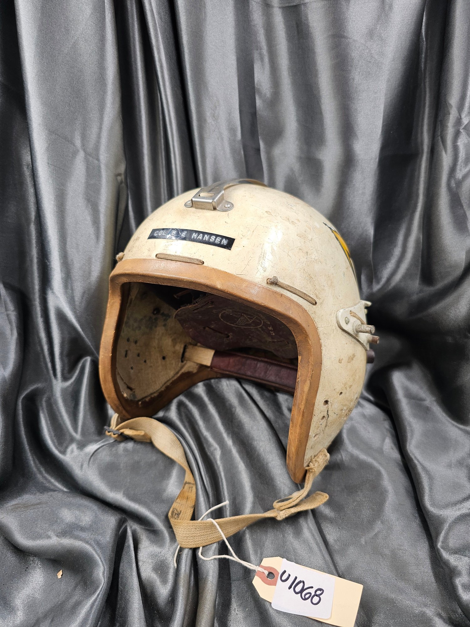 RARE TYPE P4A US AIR FORCE COLONEL FLIGHT HELMET #2845 | Auctionninja.com