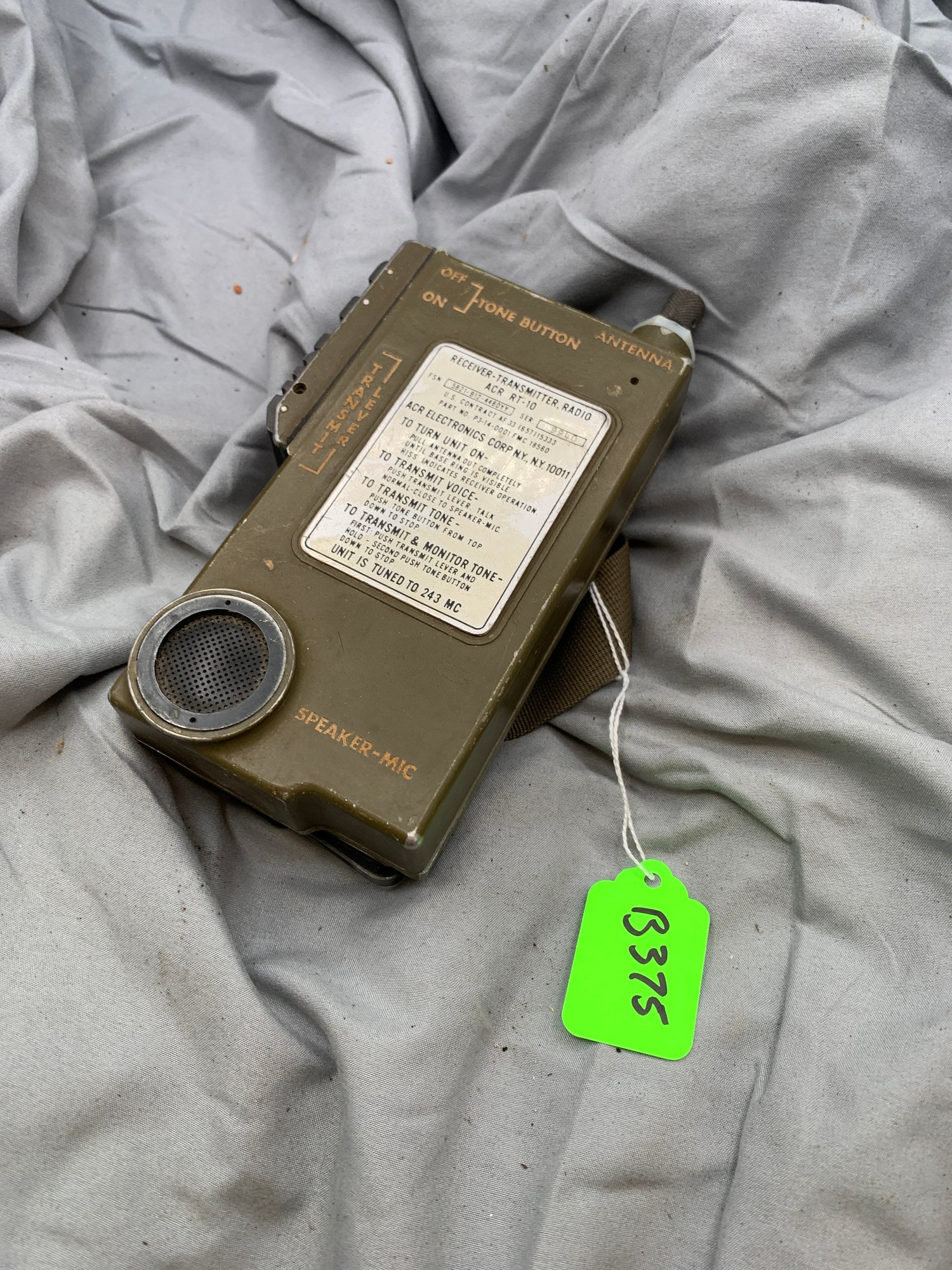 RADIO RECEIVER TRANSMITTER ACR RT-10 #2212 | Auctionninja.com