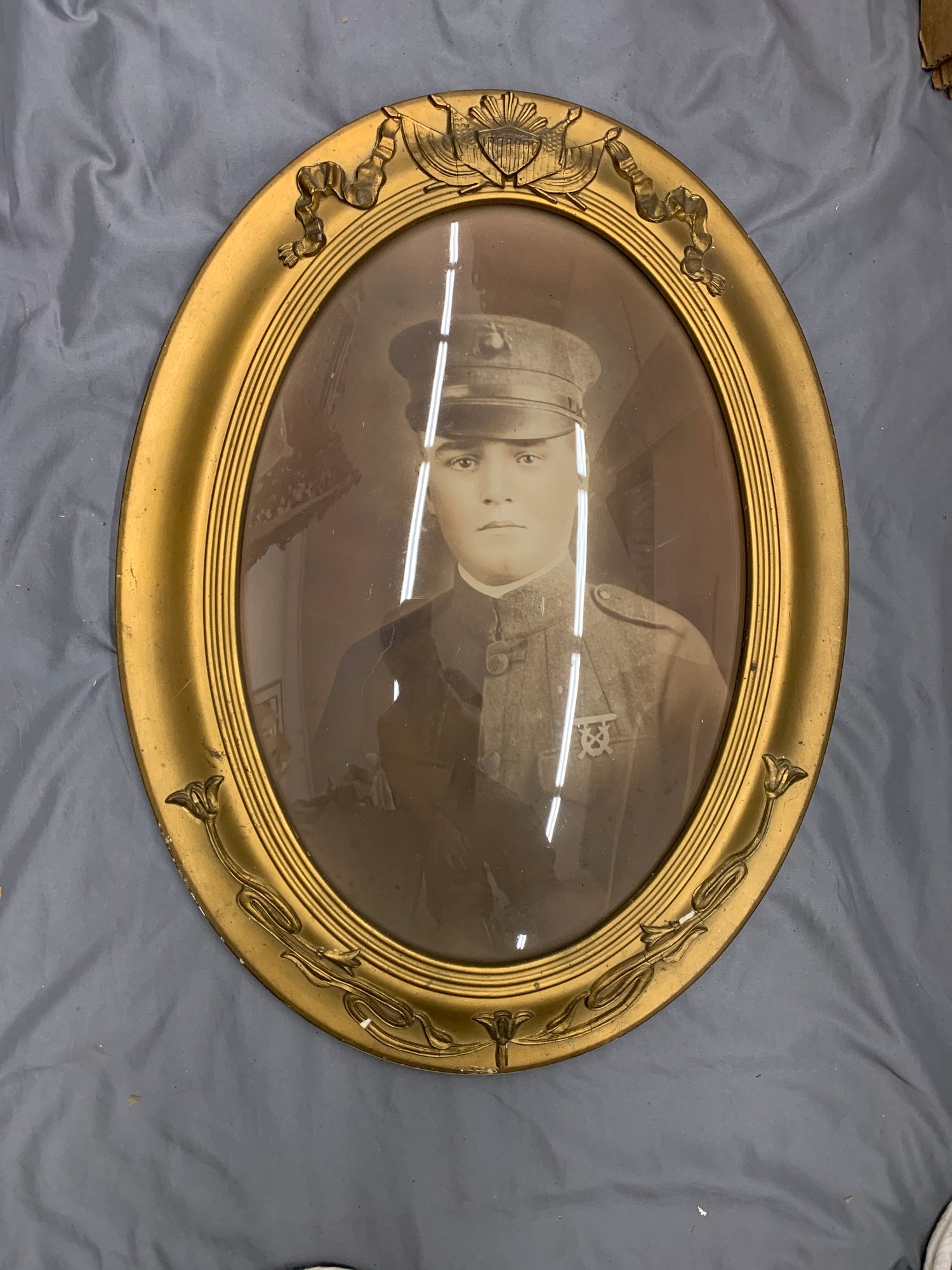 U.S. MARINE CORPS STUDIO PORTRAIT FROM WW1 #2464 | Auctionninja.com